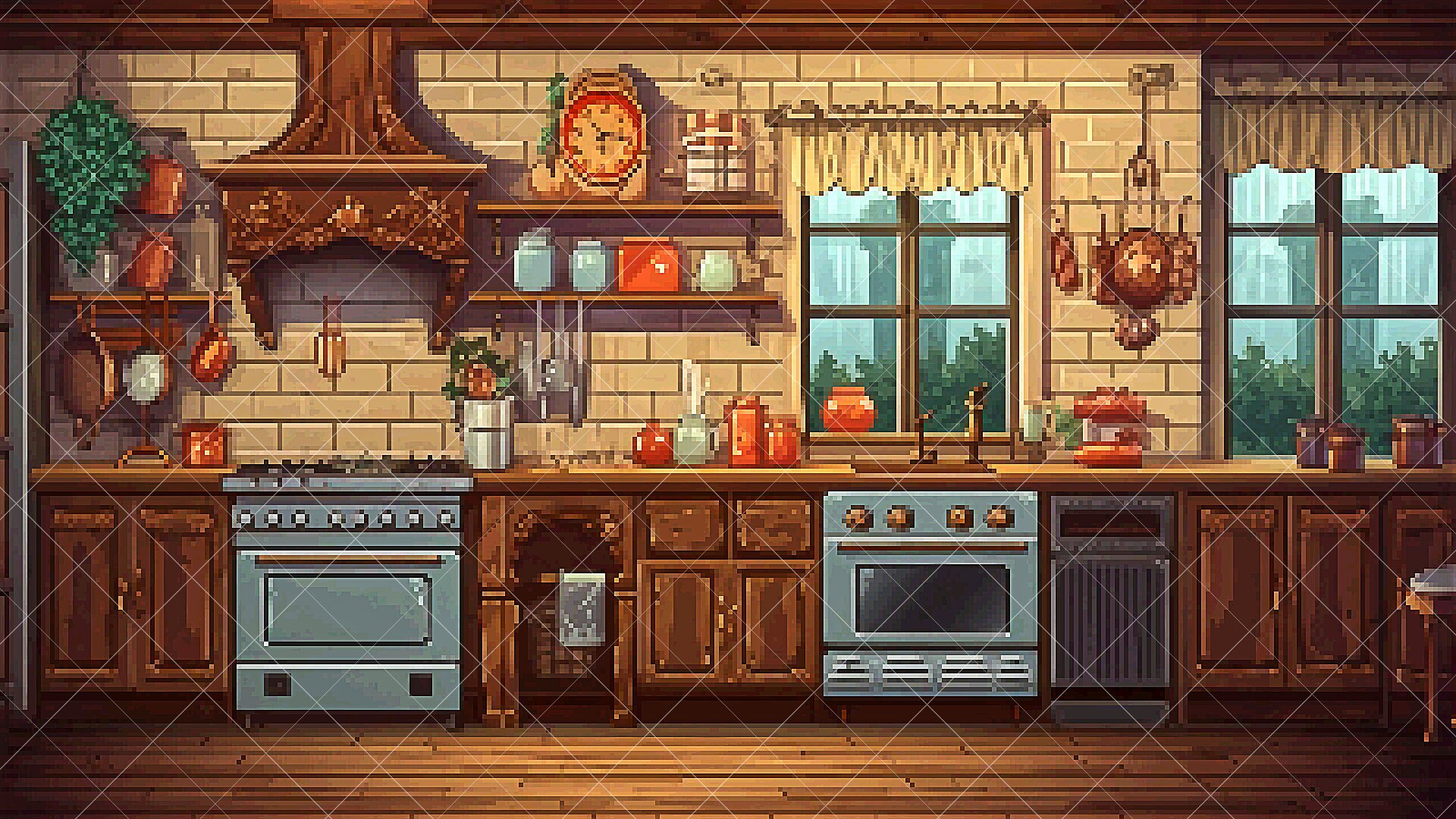 Background Pixel Kitchen 1 In 2d Assets Ue Marketplace