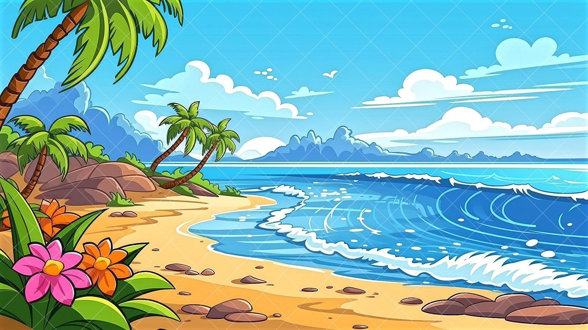 BACKGROUND - Cartoon Nature 1：2Dアセット - UE マーケットプレイス