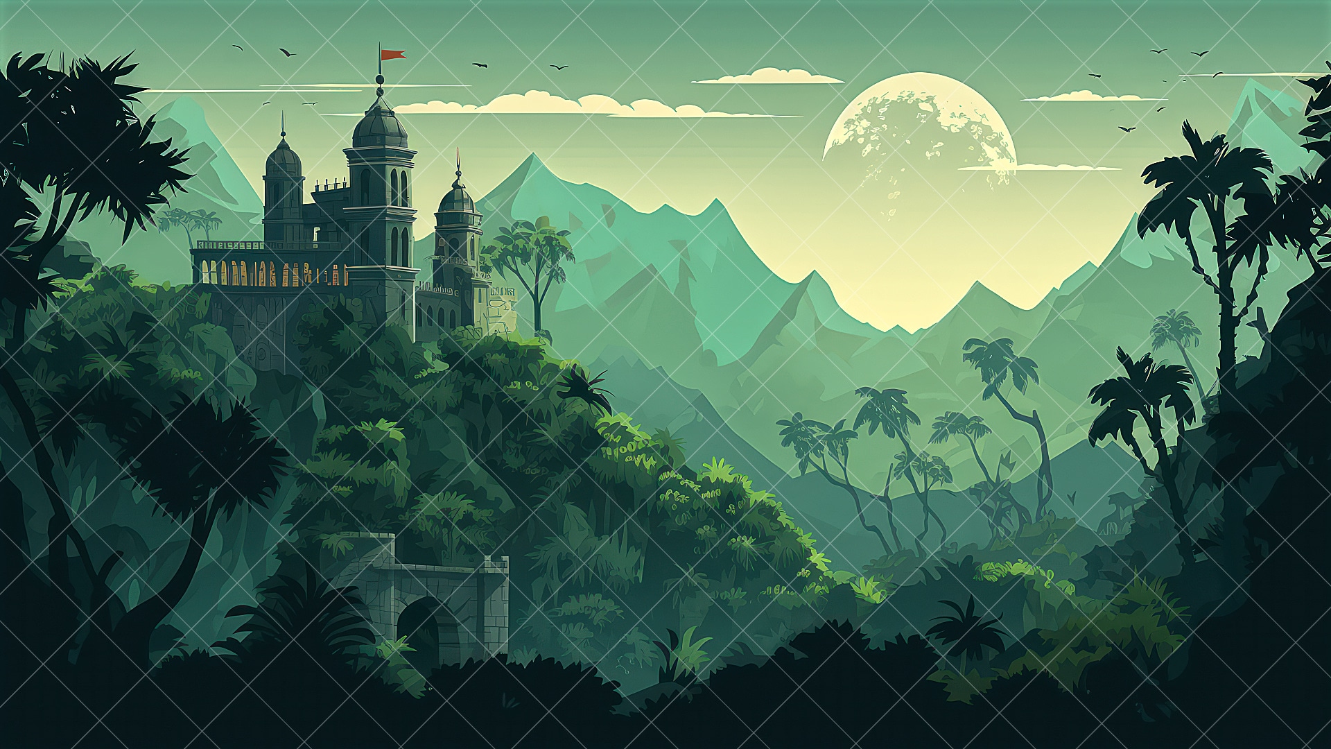 BACKGROUND - Vector Castle 2, 카테고리 2D 애셋 - UE 마켓플레이스