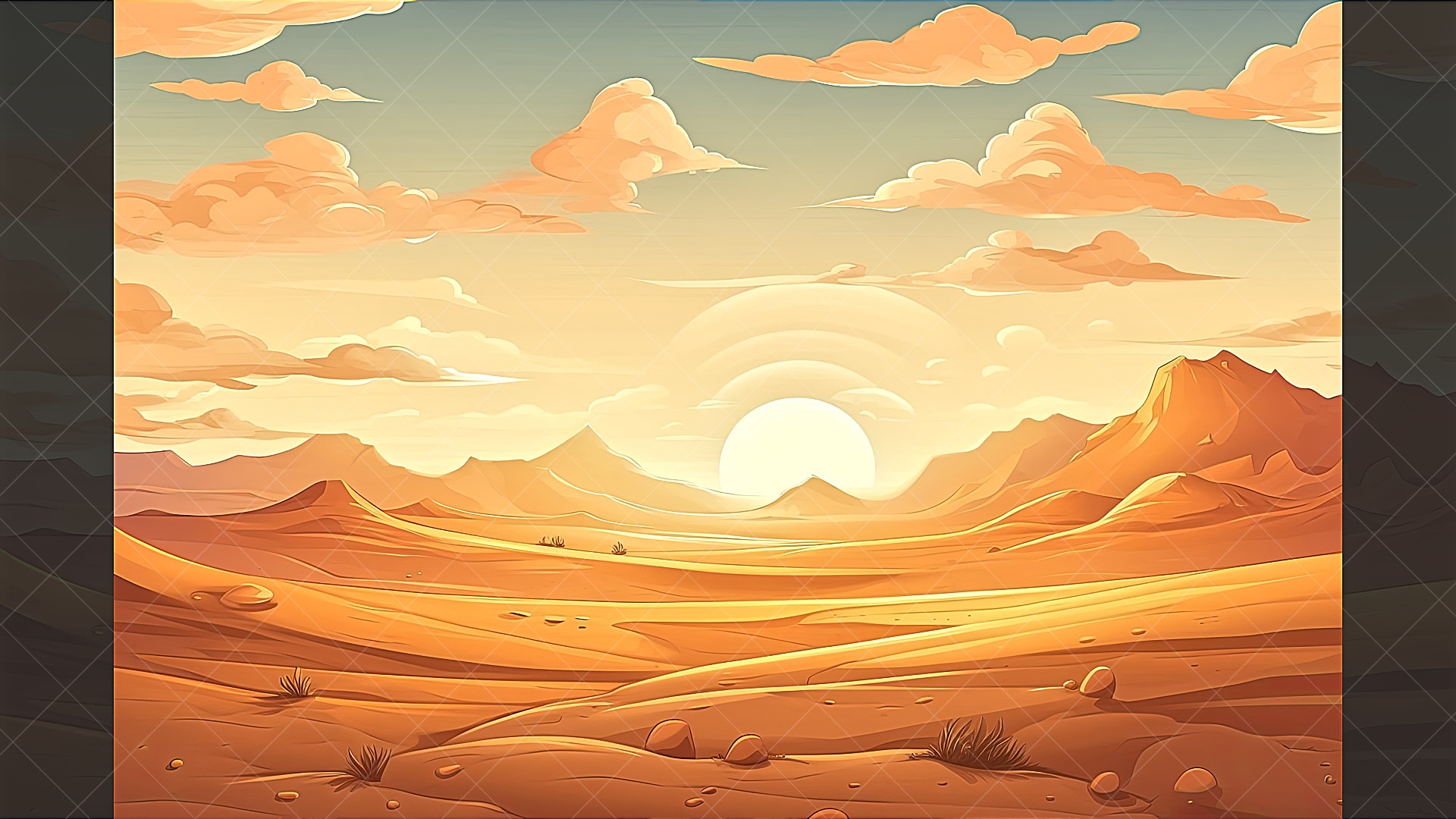 BACKGROUND - Stylized Desert 2 in 2D Assets - UE Marketplace