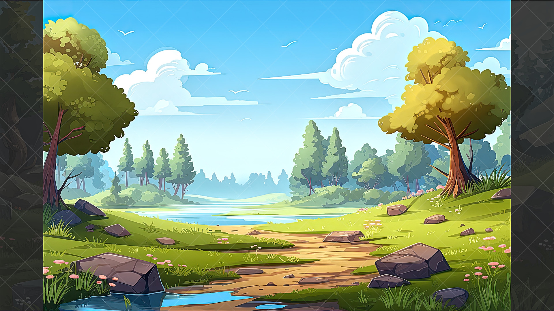 Background Stylized Forest 1 In 2d Assets Ue Marketplace
