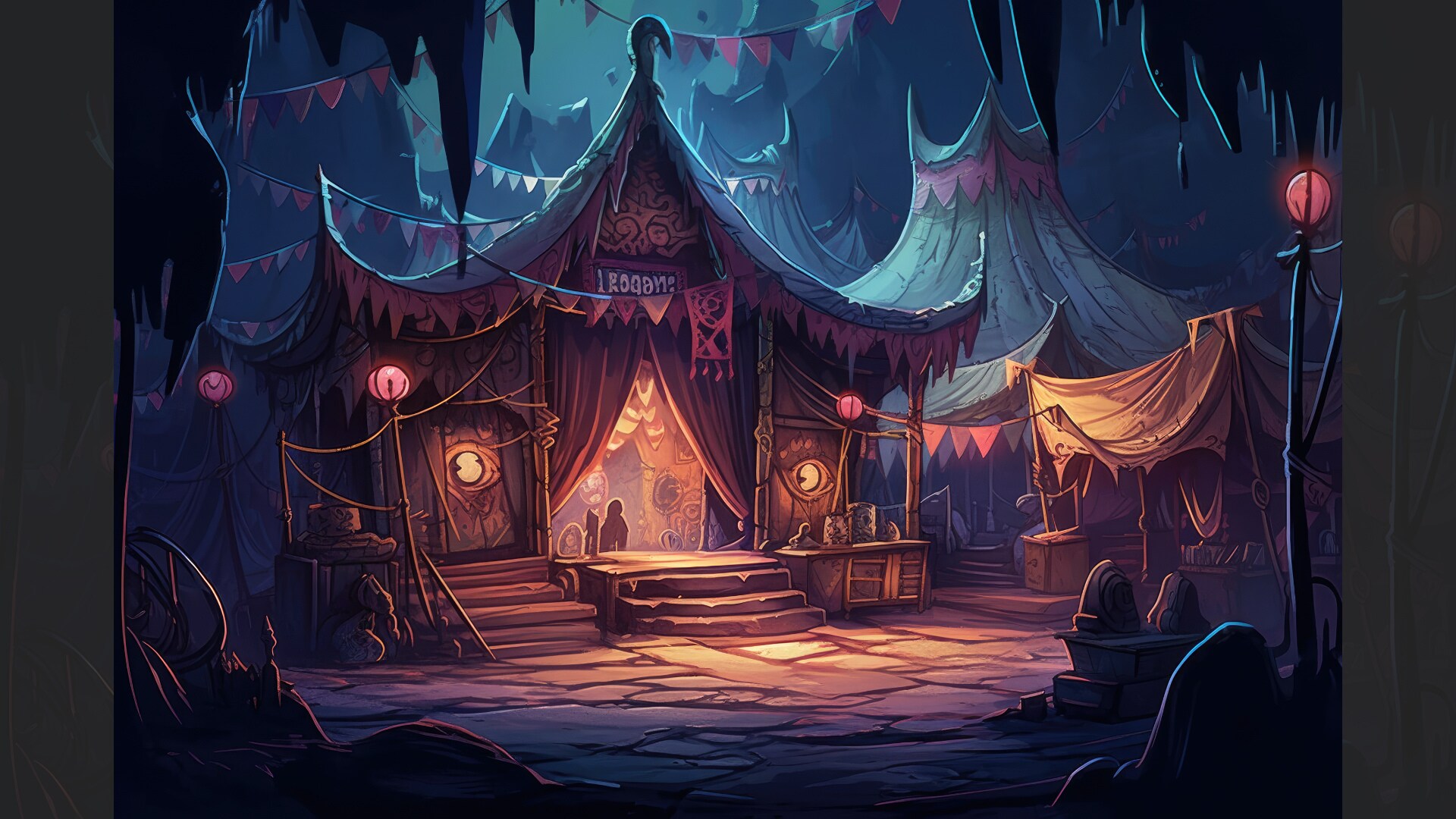 BACKGROUND - Stylized Haunted 1：2Dアセット - UE マーケットプレイス