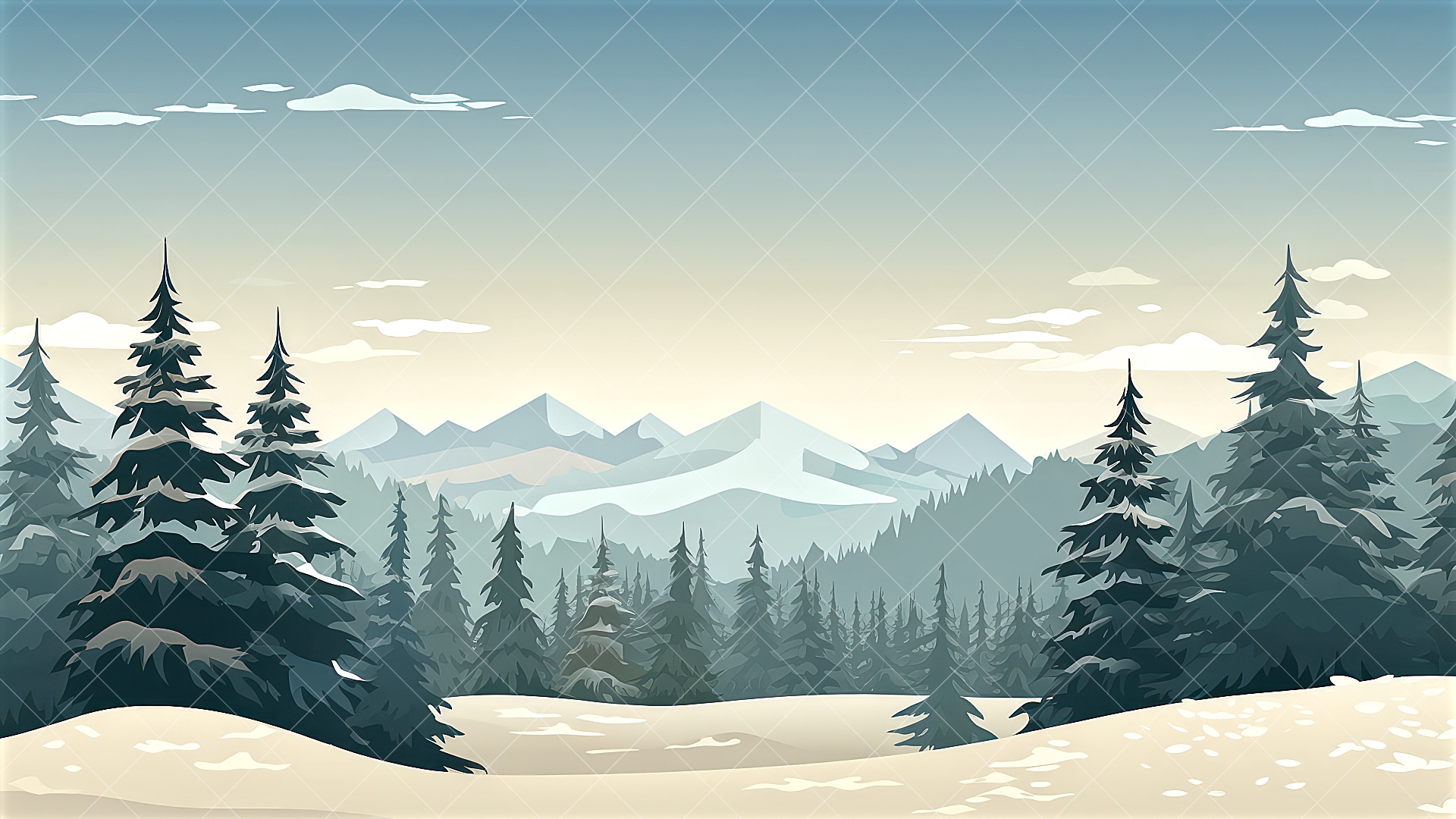 在二维资源创建的BACKGROUND - Vector Forest 1 - 虚幻引擎商城