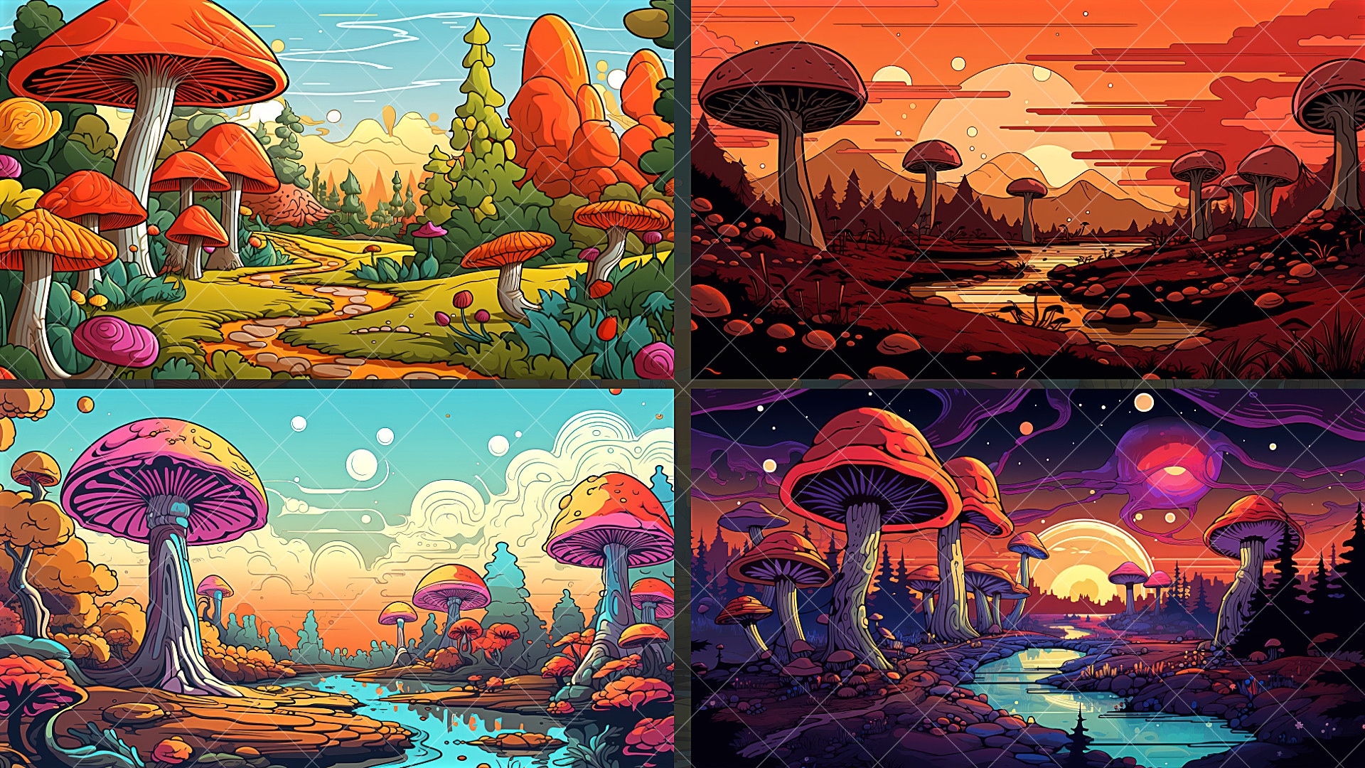 BACKGROUND - Cartoon Mushroom 2 in 2D Assets - UE Marketplace