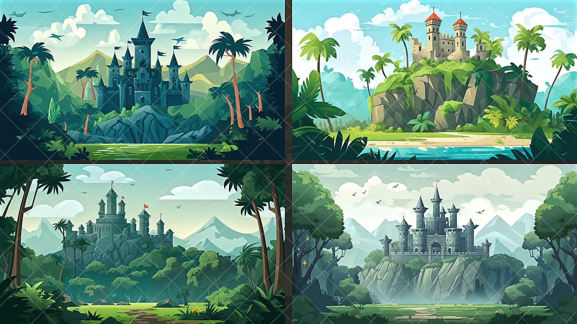 BACKGROUND - Vector Castle 2, 카테고리 2D 애셋 - UE 마켓플레이스