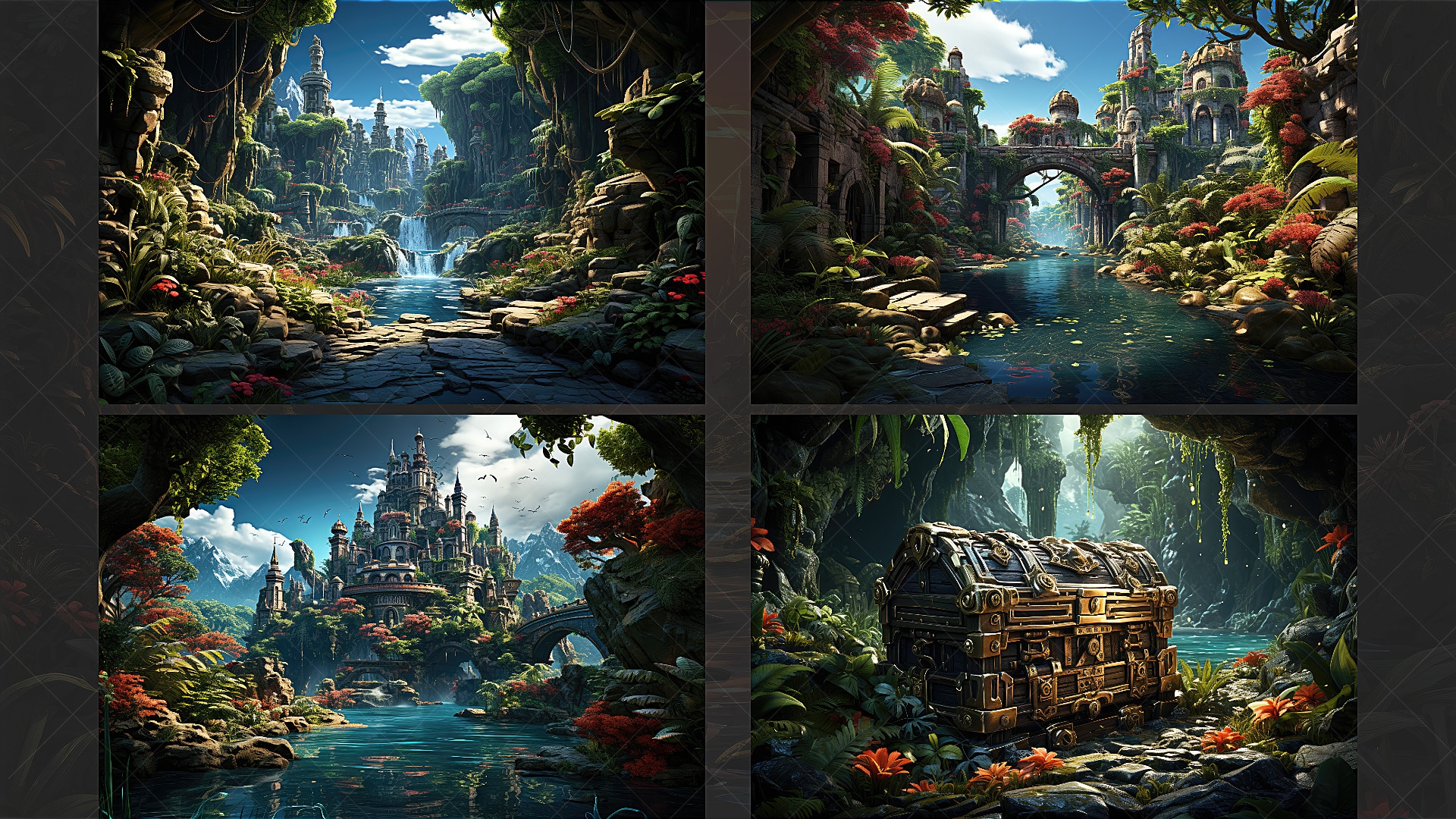 1920x1080 Tropical Collage