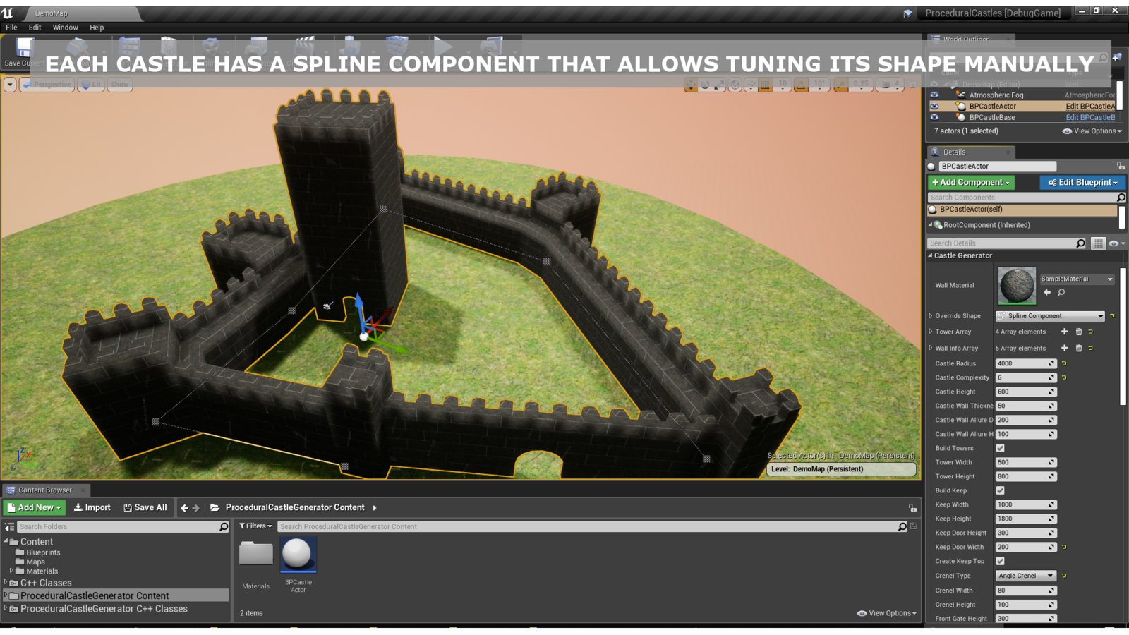 Procedural Castle Generator, 카테고리 코드 플러그인 - UE 마켓플레이스