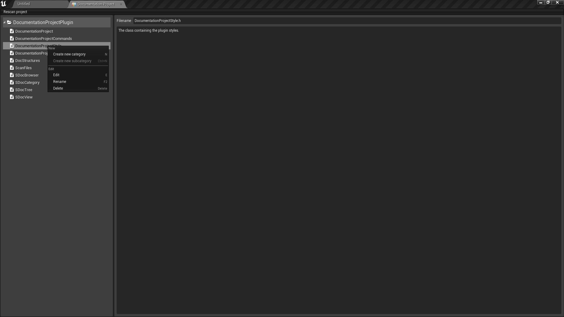 Create documentation for the project in Code Plugins - UE Marketplace