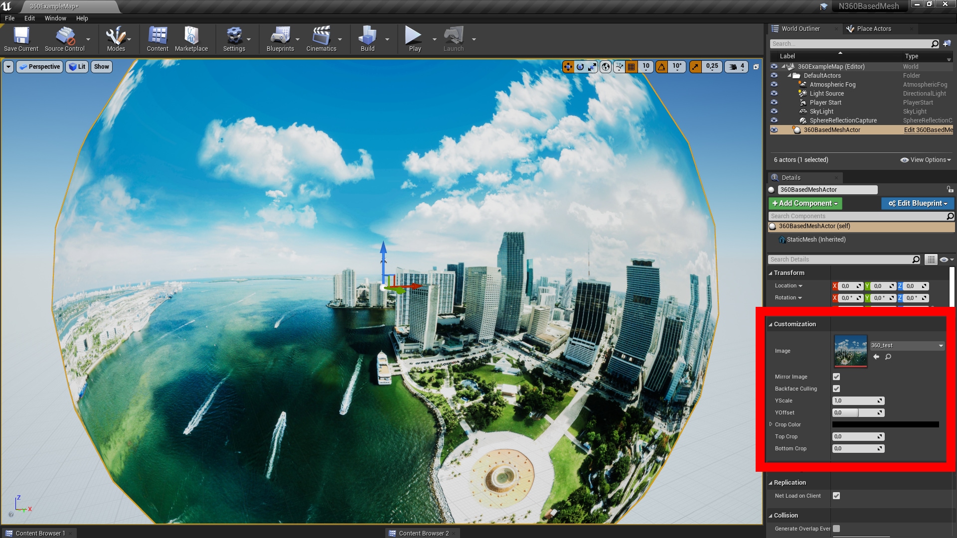 360 Based Mesh in Blueprints - UE Marketplace
