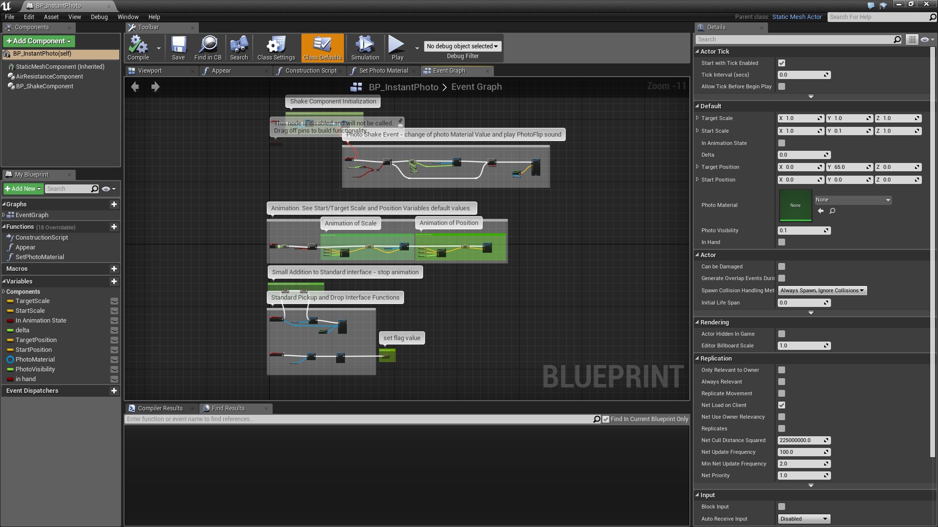 Instant Photo VR in Blueprints - UE Marketplace
