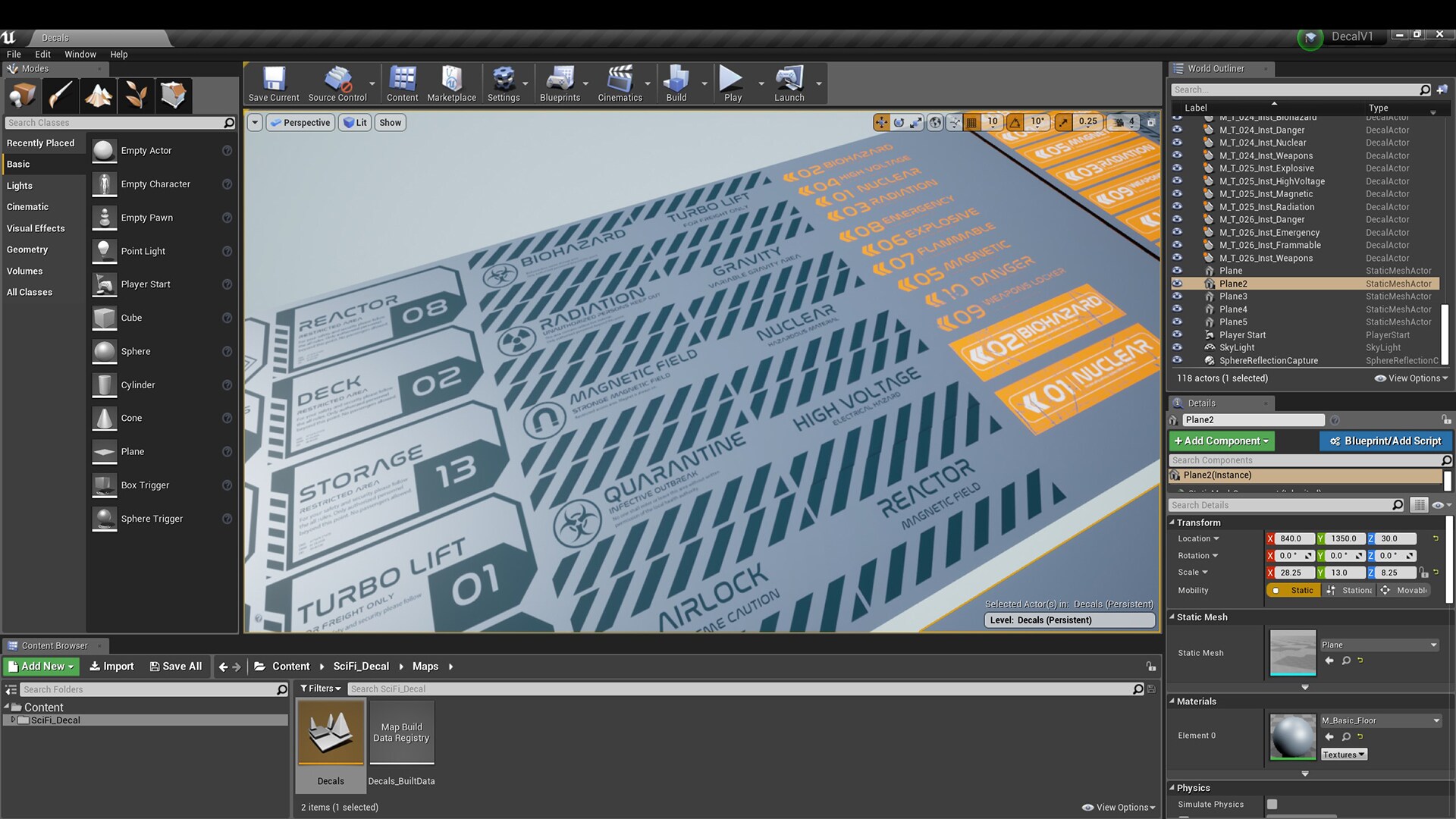 Sci-Fi Decals in 2D Assets - UE Marketplace