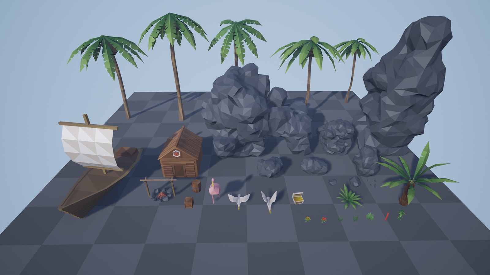 Low Poly Island in Environments - UE Marketplace
