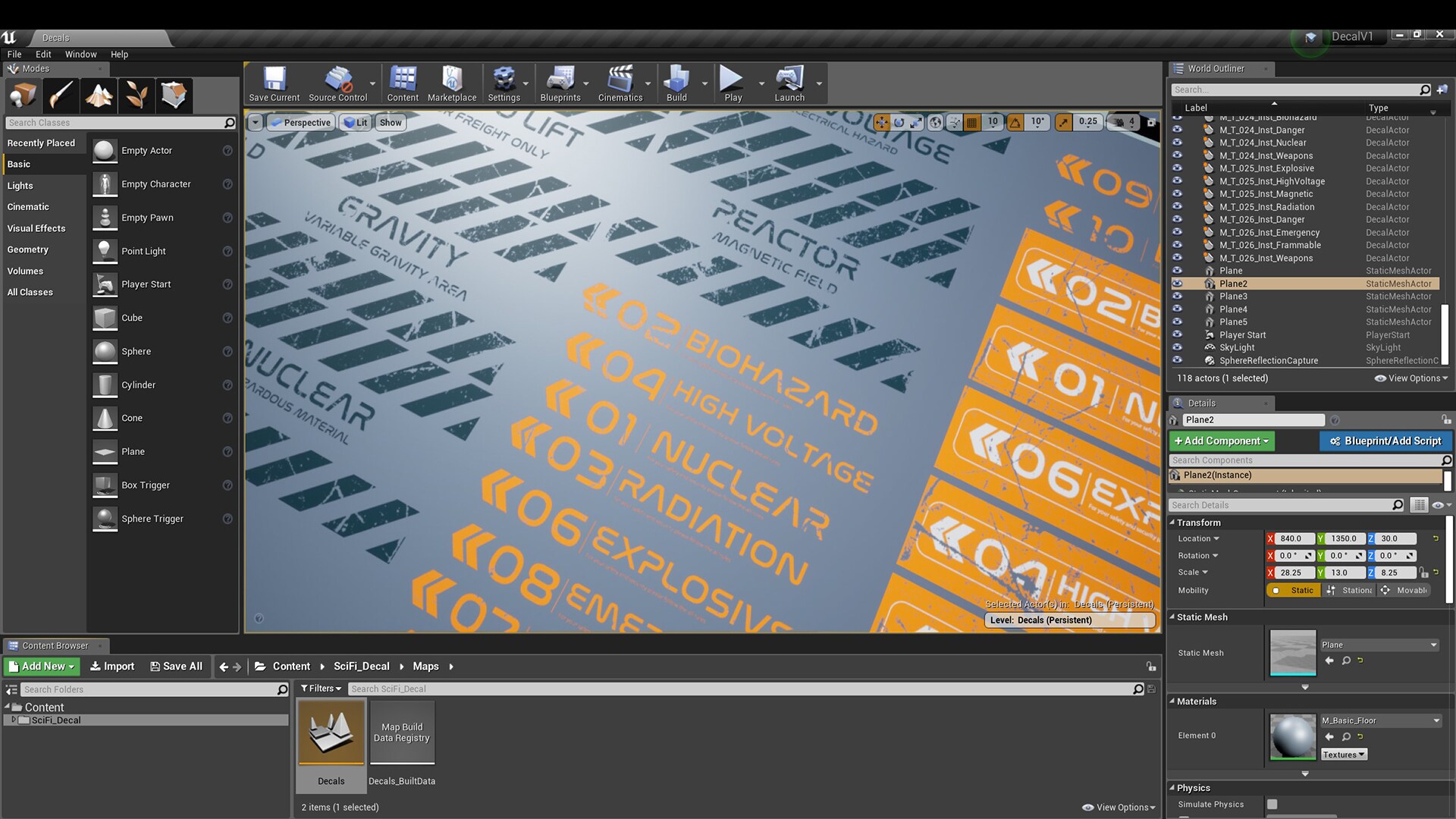 Sci-Fi Decals in 2D Assets - UE Marketplace