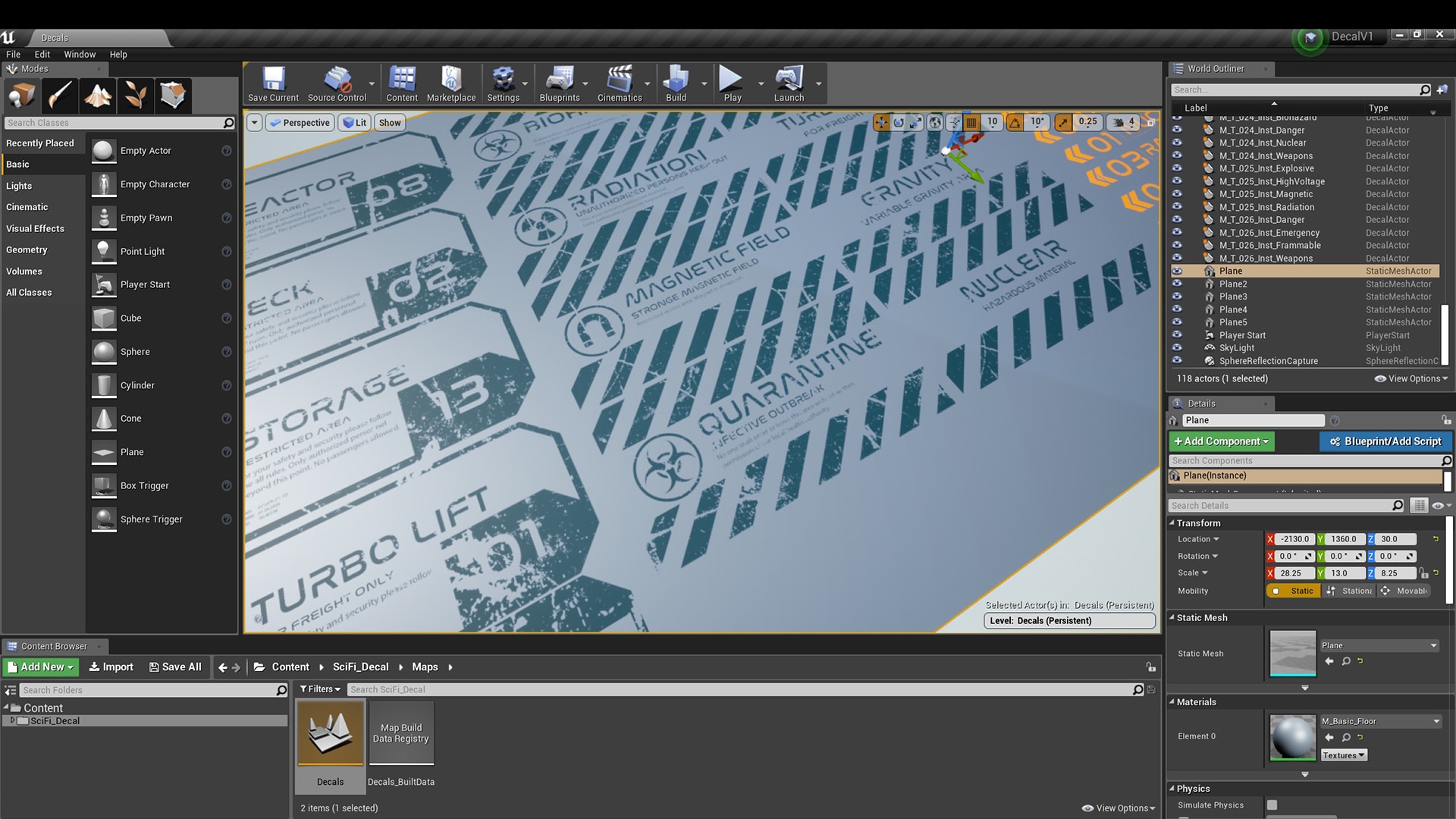 Sci-Fi Decals in 2D Assets - UE Marketplace