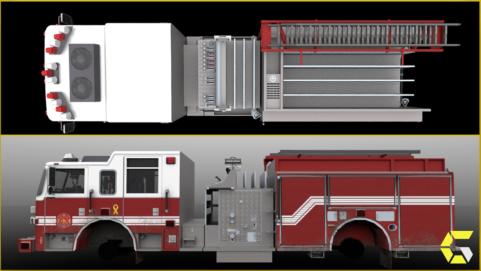 Fire truck Pumper - Driveable in Blueprints - UE Marketplace