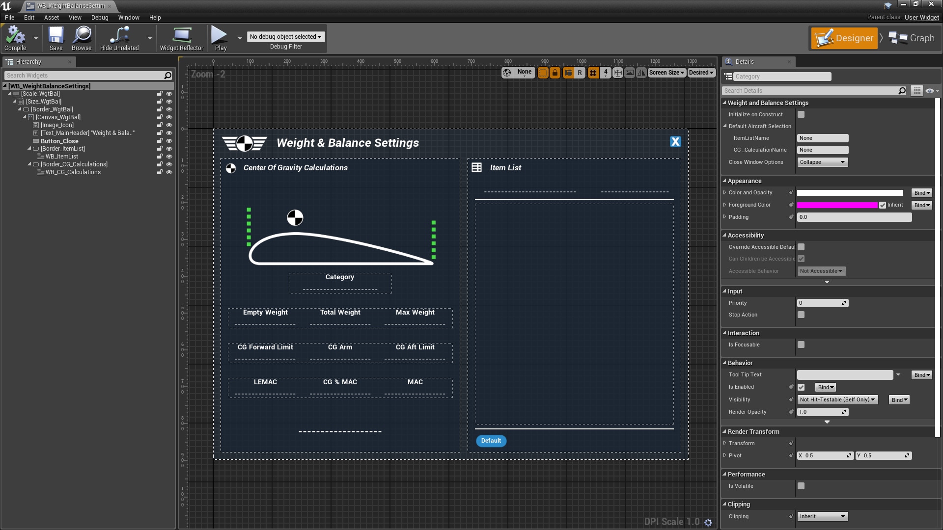 Weight And Balance in Blueprints - UE Marketplace