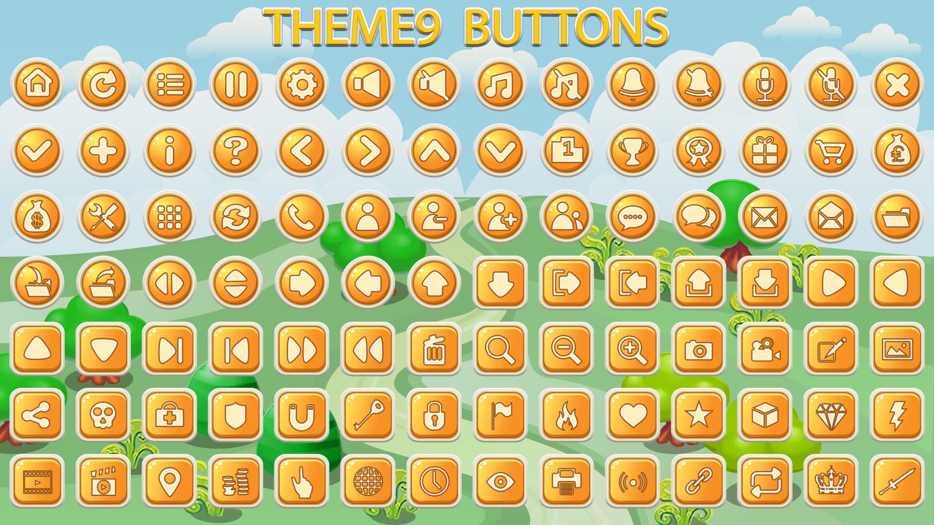 3600 Cartoon Buttons in 2D Assets - UE Marketplace