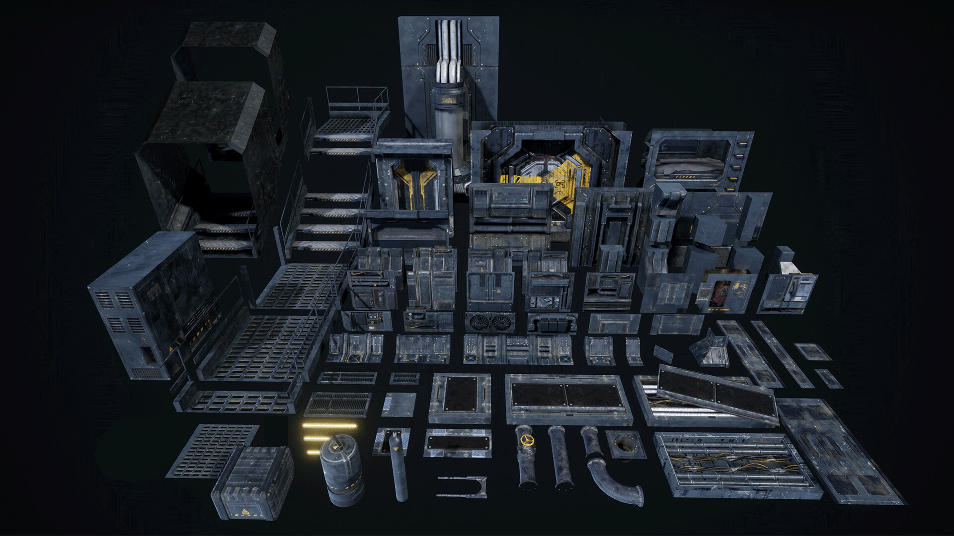 Industrial Modular SciFi Environment Kit in Environments - UE Marketplace