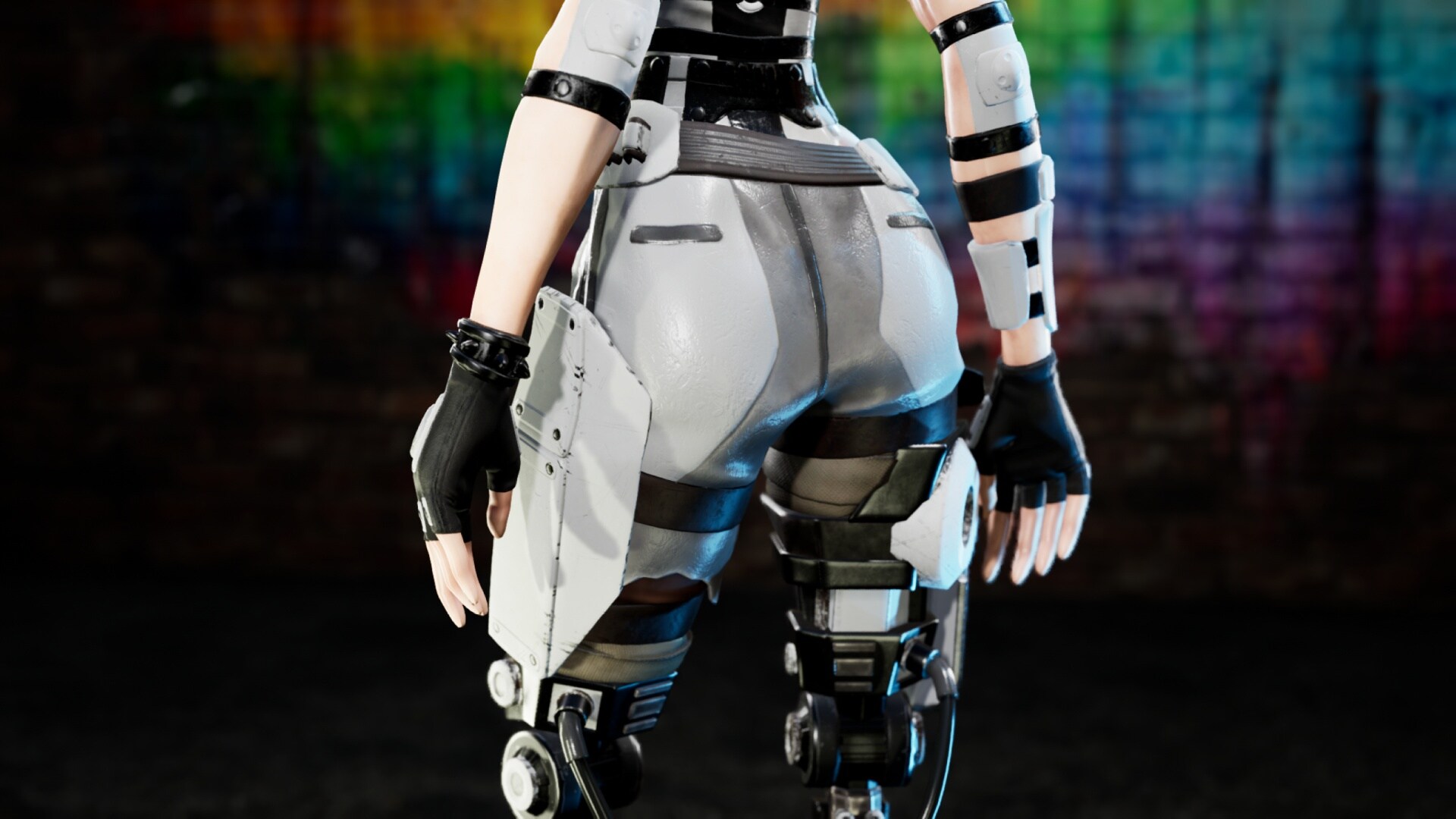 在角色创建的Stylized Cyborg Girl - Female Military Character - ARKit Live ...
