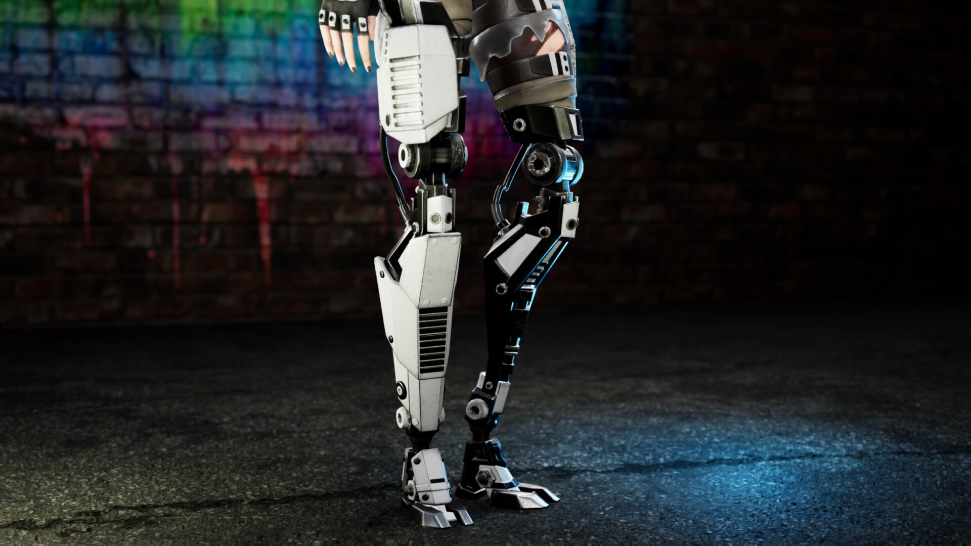 在角色创建的Stylized Cyborg Girl - Female Military Character - ARKit Live ...