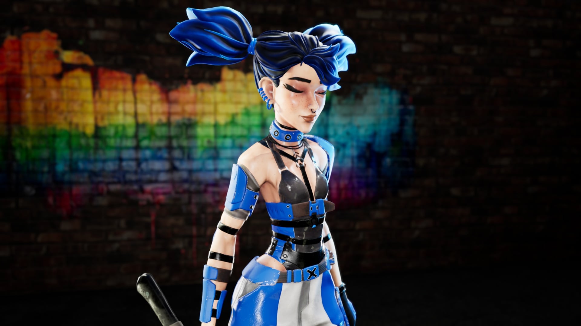 在角色创建的Stylized Cyborg Girl - Female Military Character - ARKit Live ...