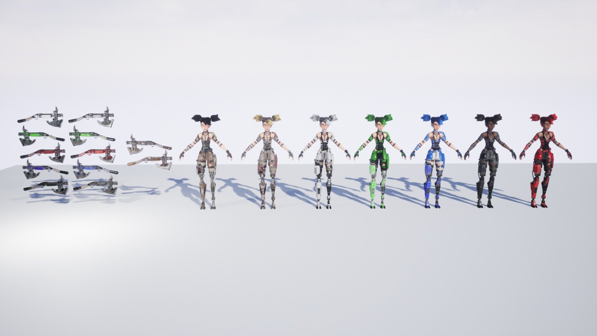 Anime Cyborg Girl Base