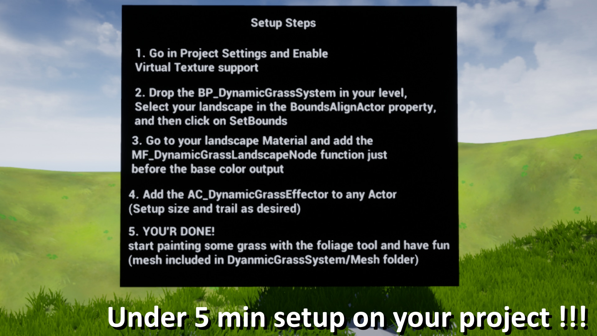 Interactive Dynamic Grass - under 5 min Setup! in Blueprints - UE ...