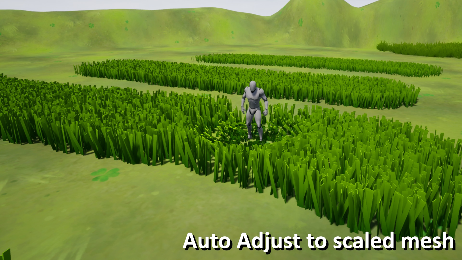 在蓝图创建的Interactive Dynamic Grass - under 5 min Setup! - 虚幻引擎商城