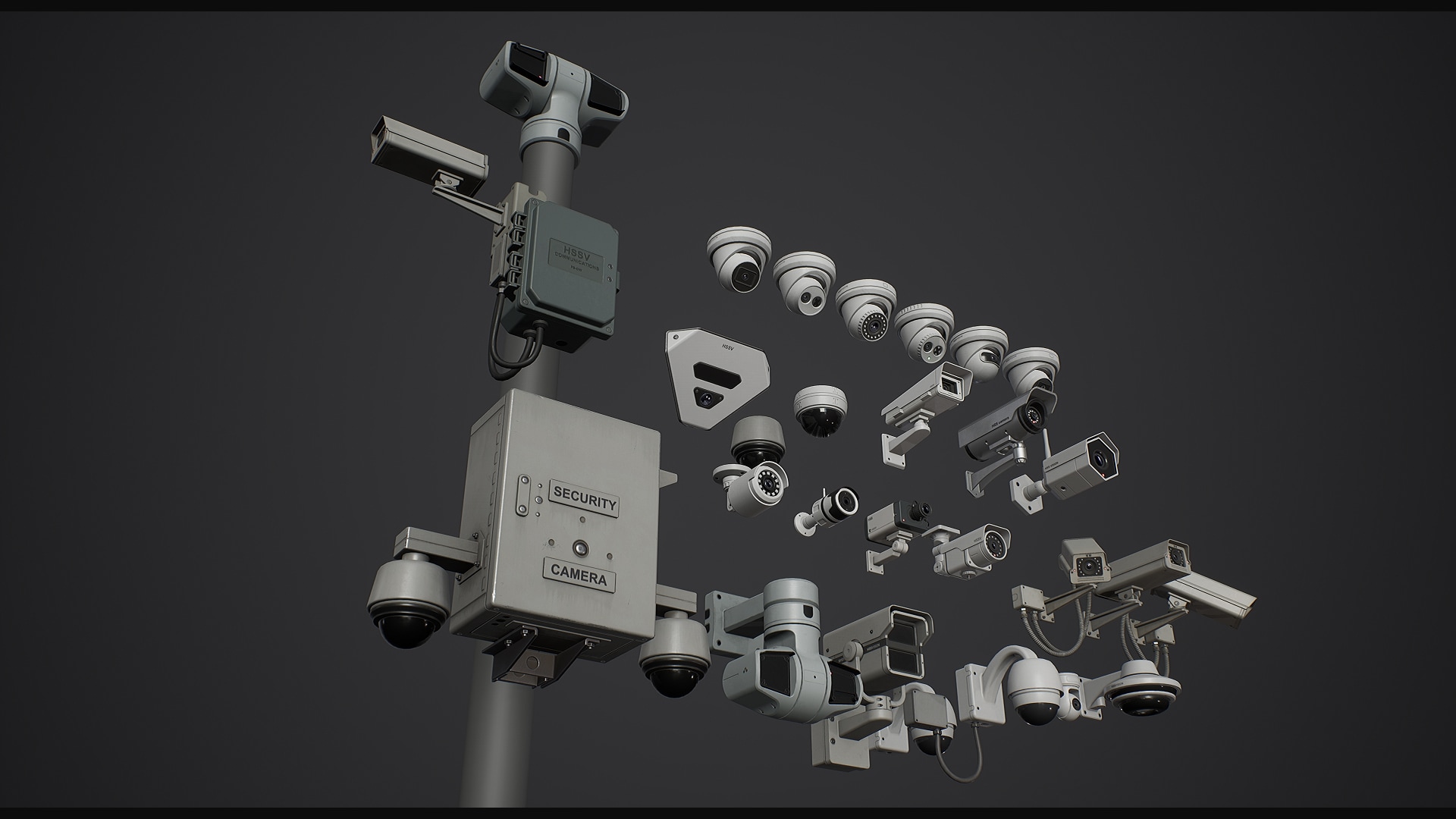Security Cameras Pack in Props - UE Marketplace