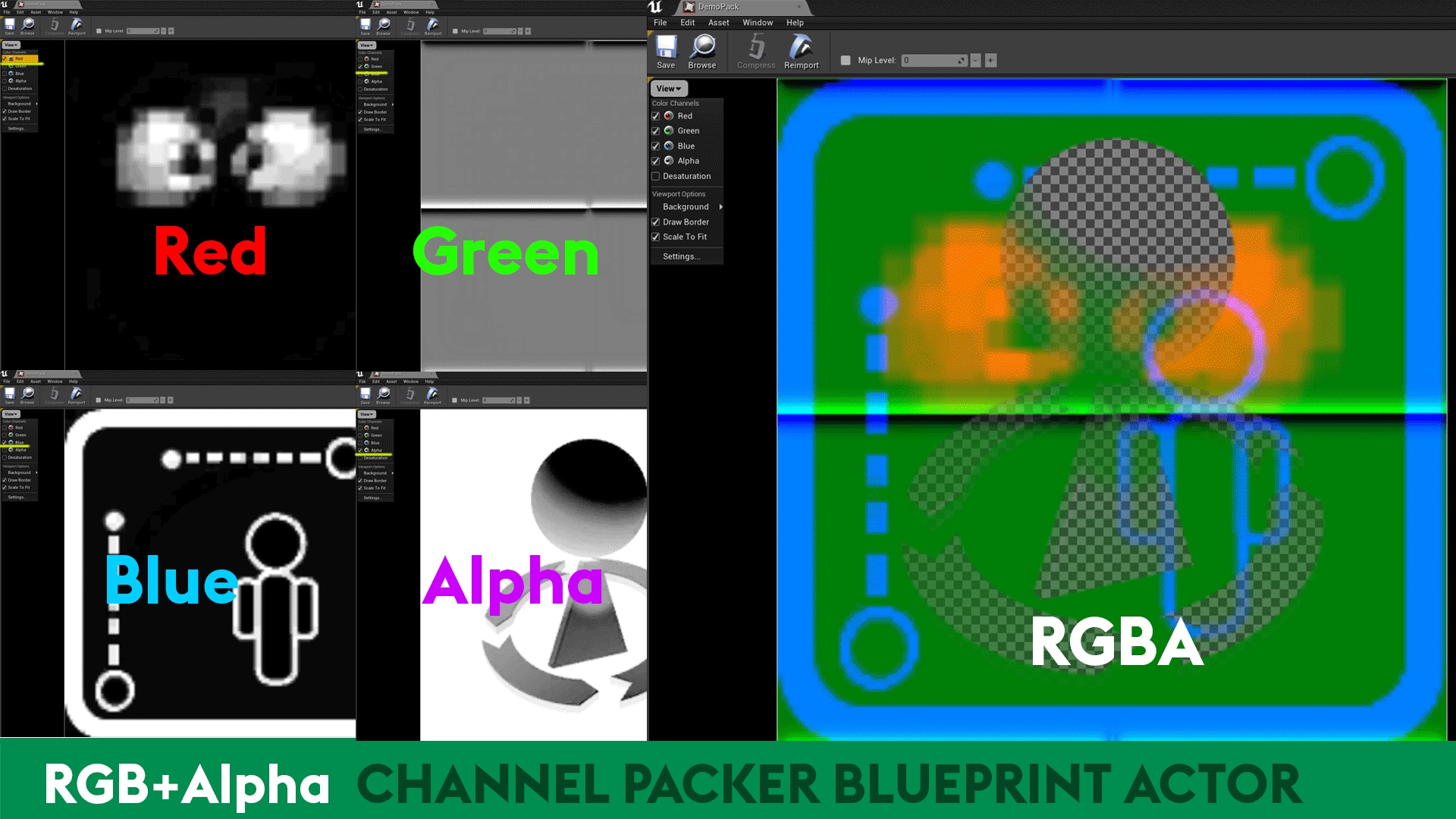 RGBA Texture Channel Packer, 카테고리 블루프린트 - UE 마켓플레이스