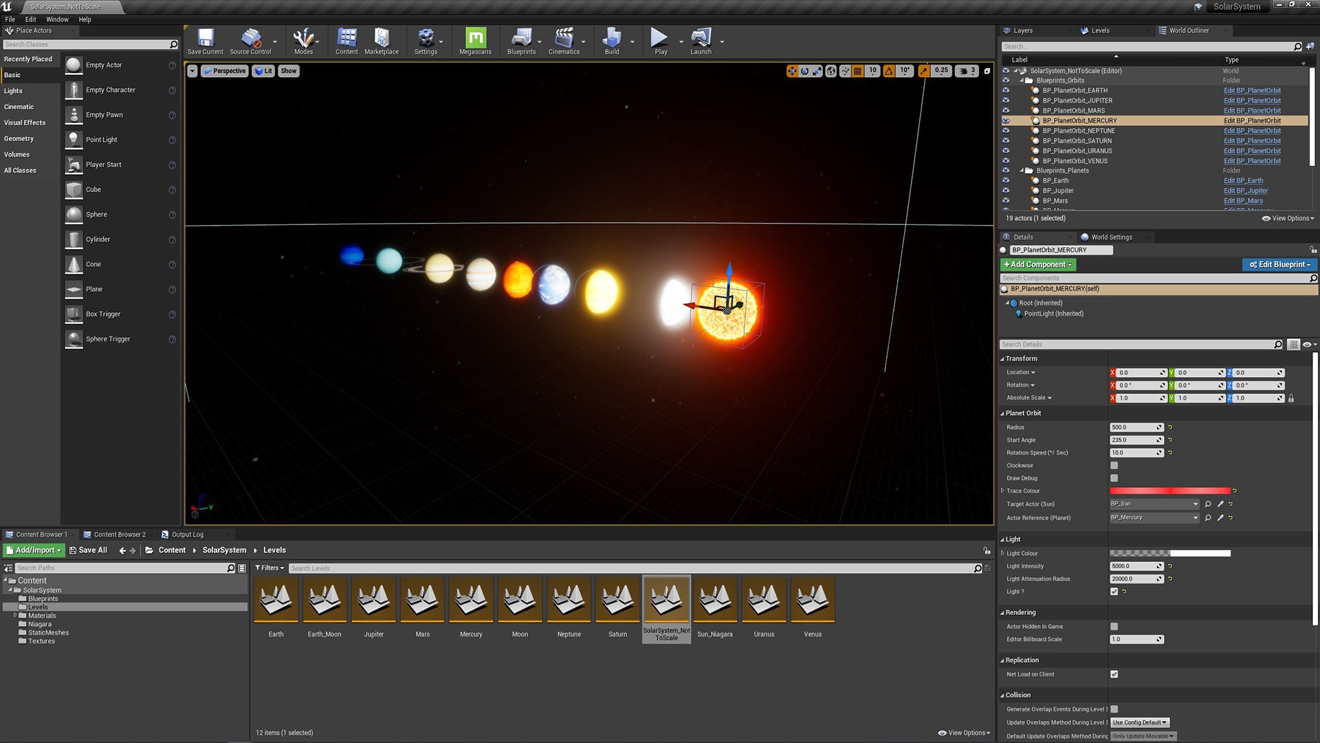 Scaled Solar System 1920x1080