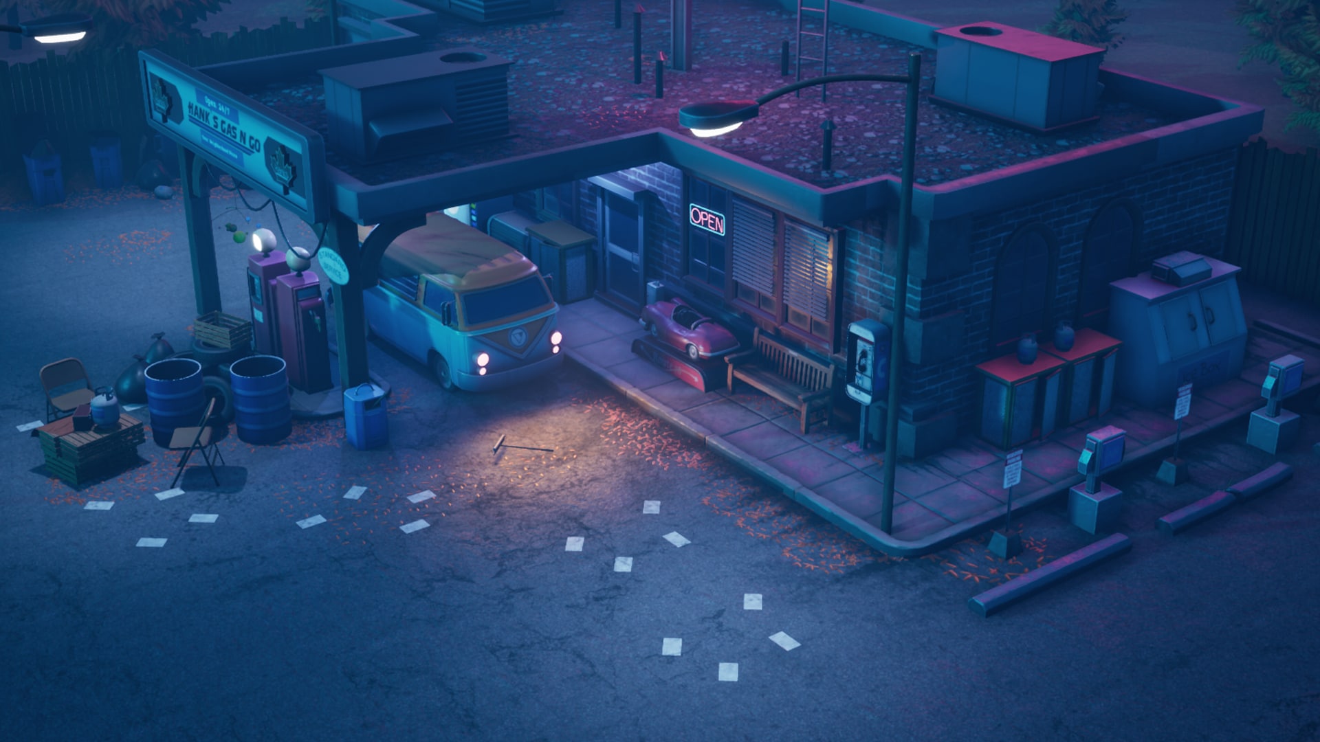 stylized-gas-station-hideout-ue