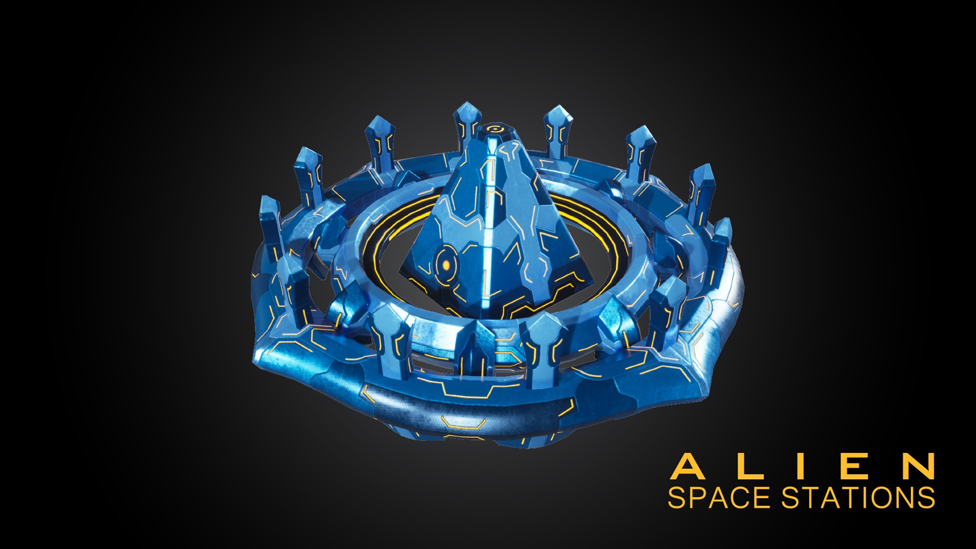 Alien Modular Space Stations in Props - UE Marketplace