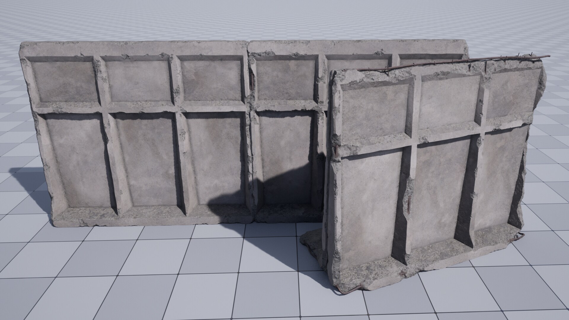 Concrete checkpoint pack Vol.1, 카테고리 소품 - UE 마켓플레이스