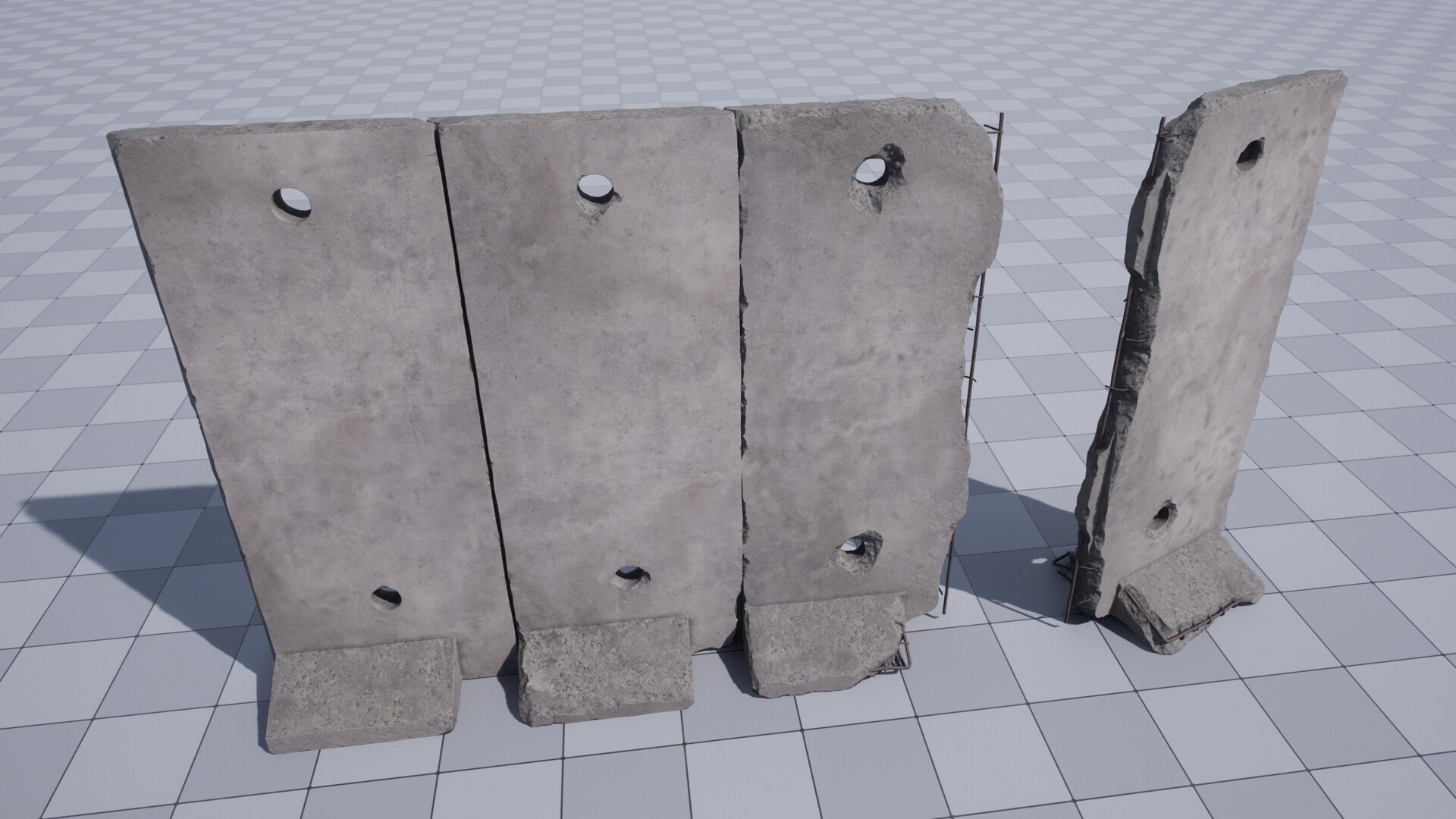 Concrete checkpoint pack Vol.1, 카테고리 소품 - UE 마켓플레이스