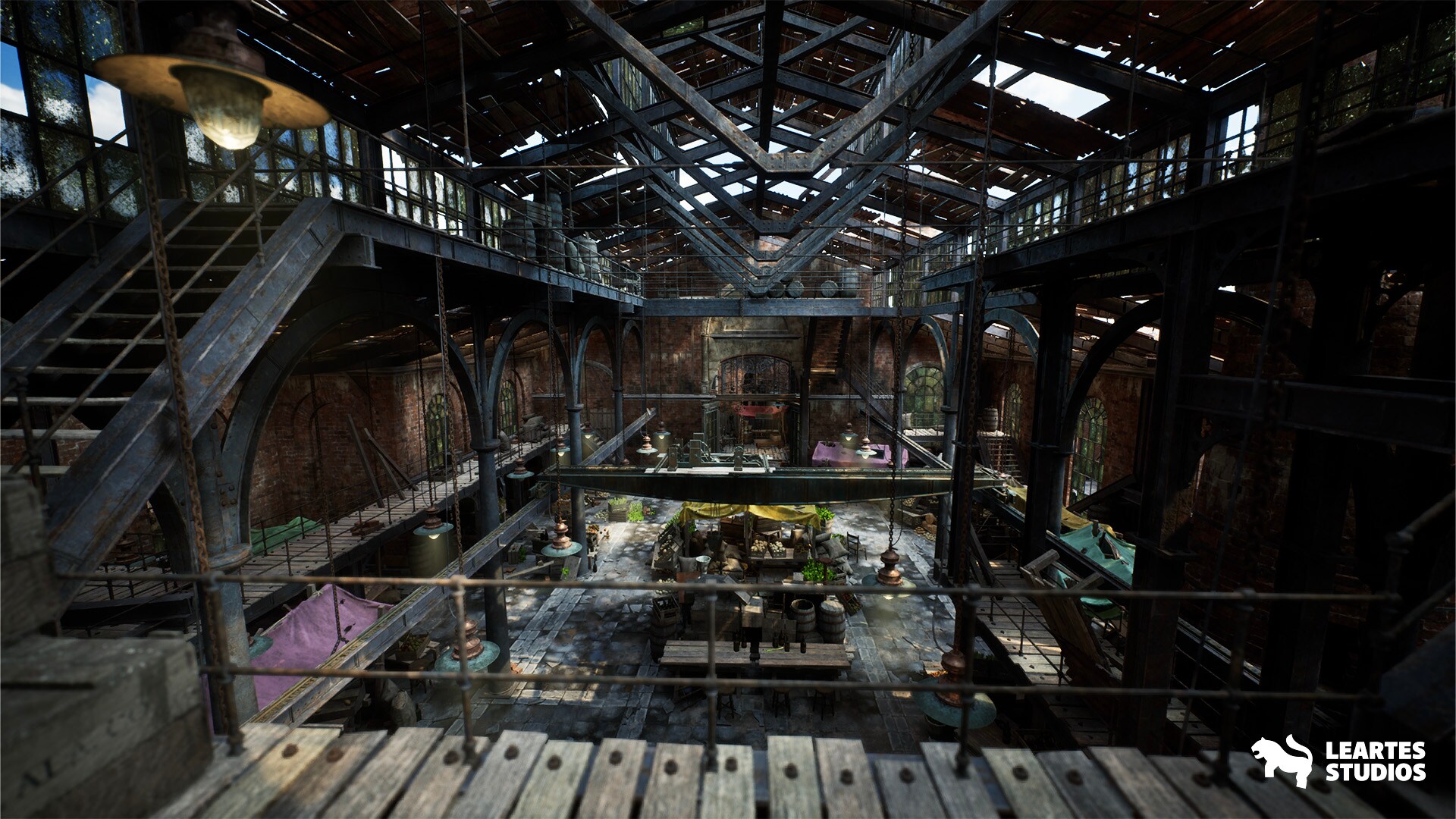Inside Abandoned Warehouse Inside Abandoned Warehouse