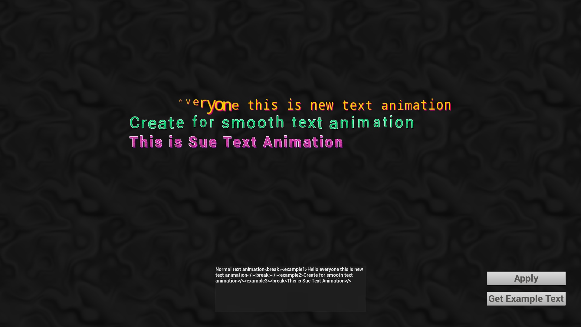 Sue Text Animation in Blueprints - UE Marketplace