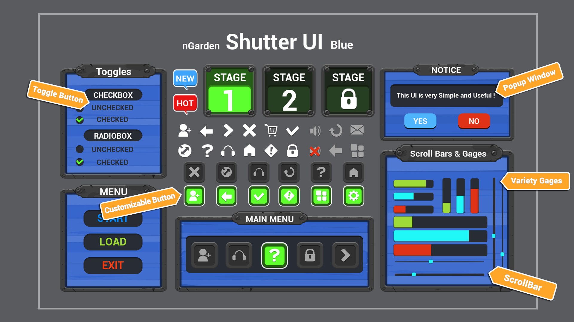 nGarden Shutter UI in 2D Assets - UE Marketplace