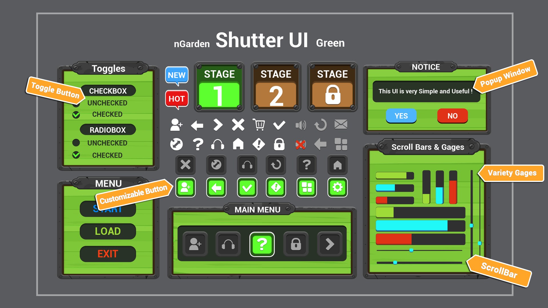 nGarden Shutter UI in 2D Assets - UE Marketplace