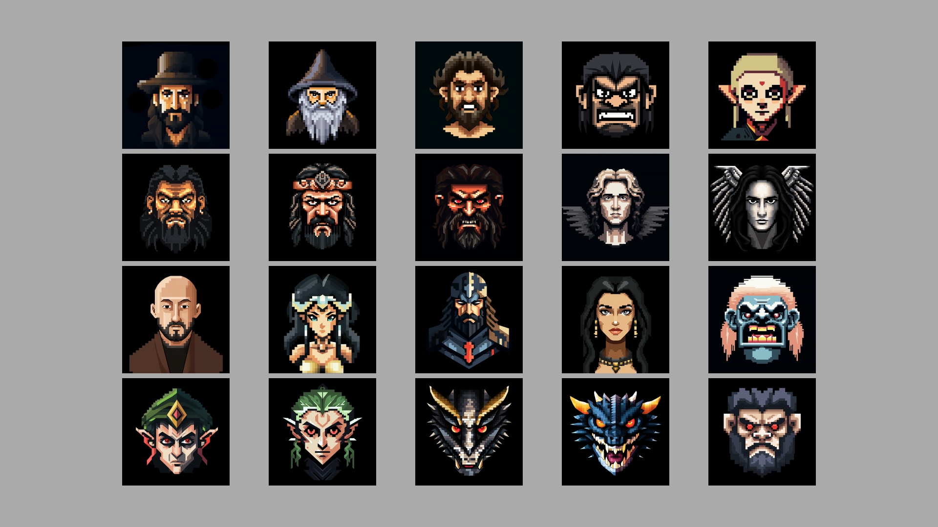 Fantasy Game Avatars - Pixel Art Icons in 2D Assets - UE Marketplace