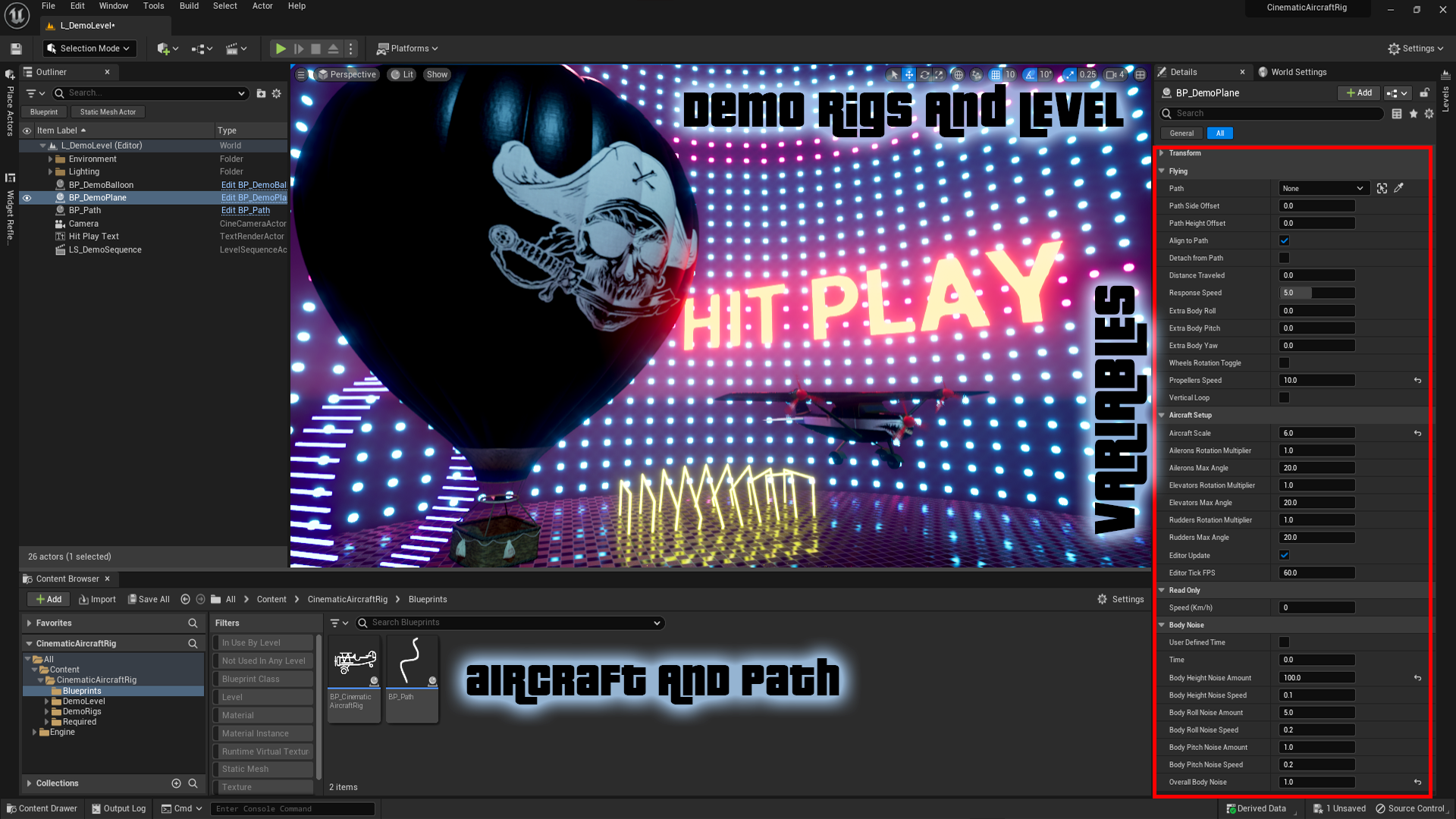 Cinematic Aircraft Rig