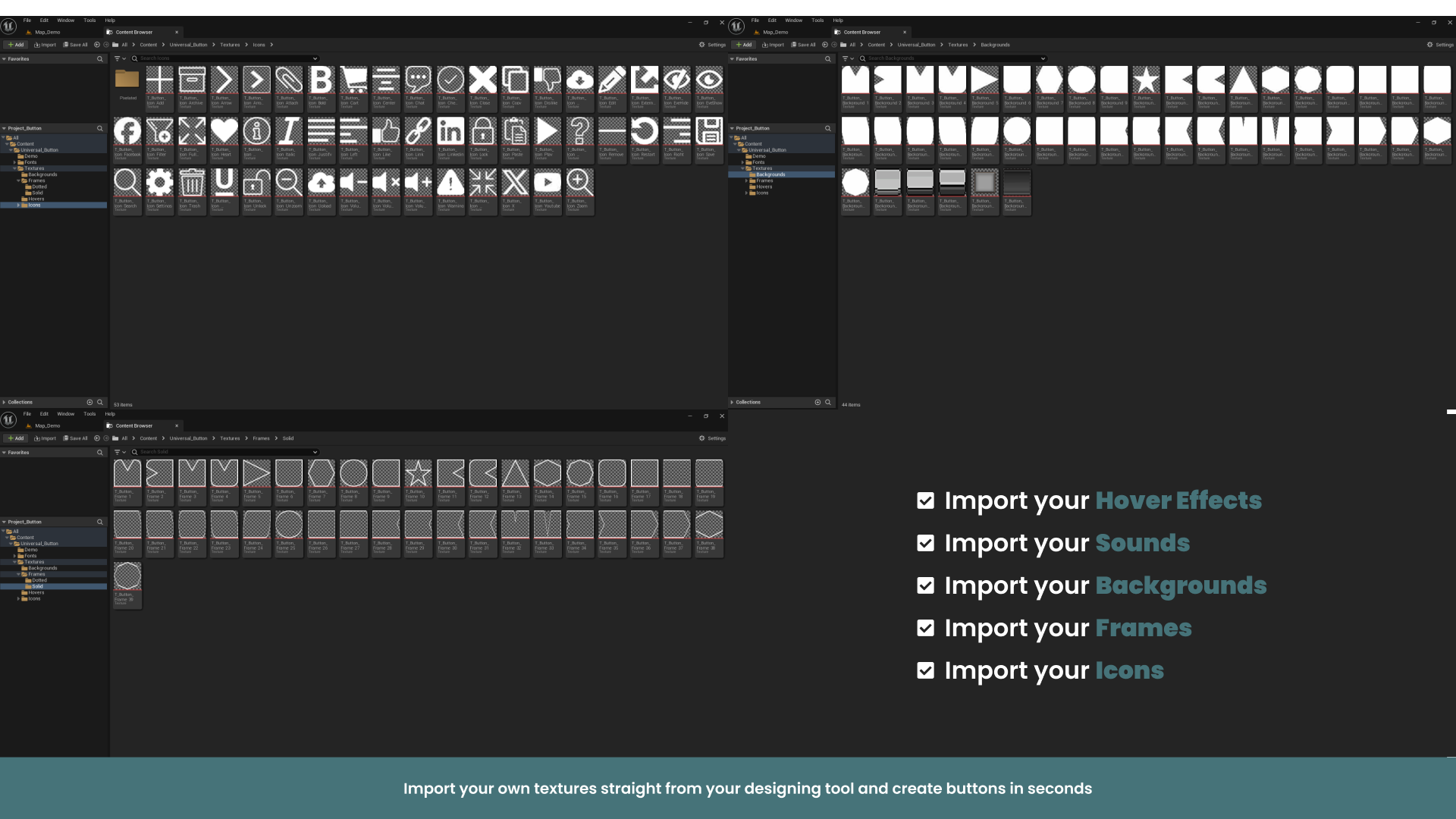 Universal Button in Blueprints - UE Marketplace