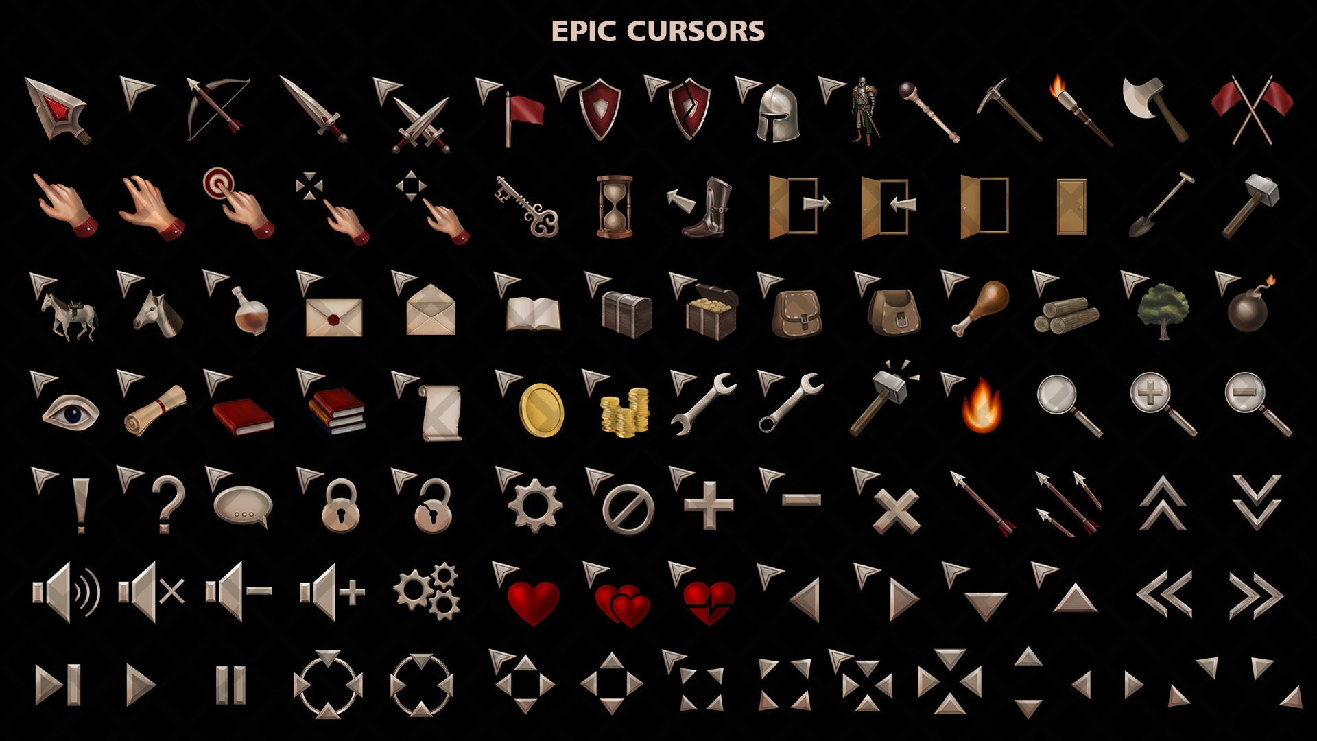 Stylized RPG Cursors in 2D Assets - UE Marketplace