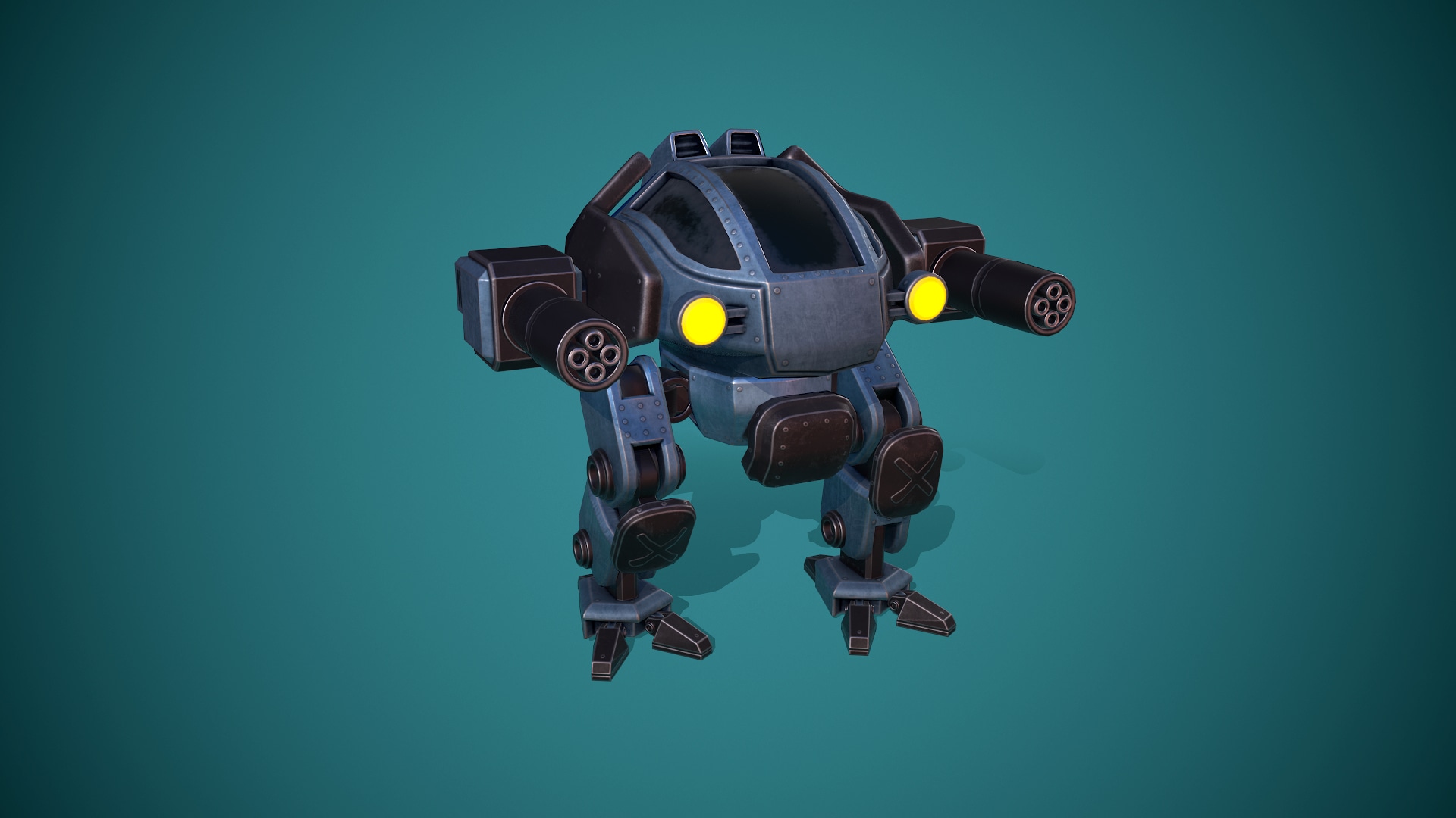 Battle Robot ( 4 skins, 12 animations ) - 3D model by Lil_Pupinduy ...
