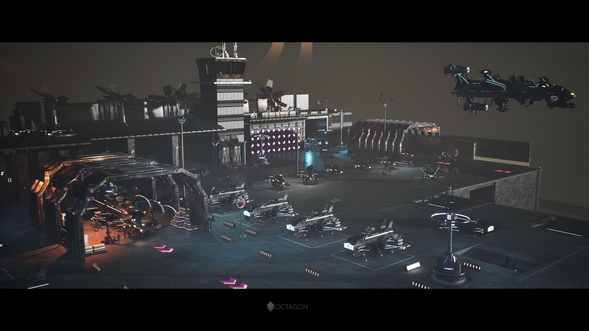 在环境创建的sci Fi Galactic Space Base And Modular Space Ships 虚幻引擎商城