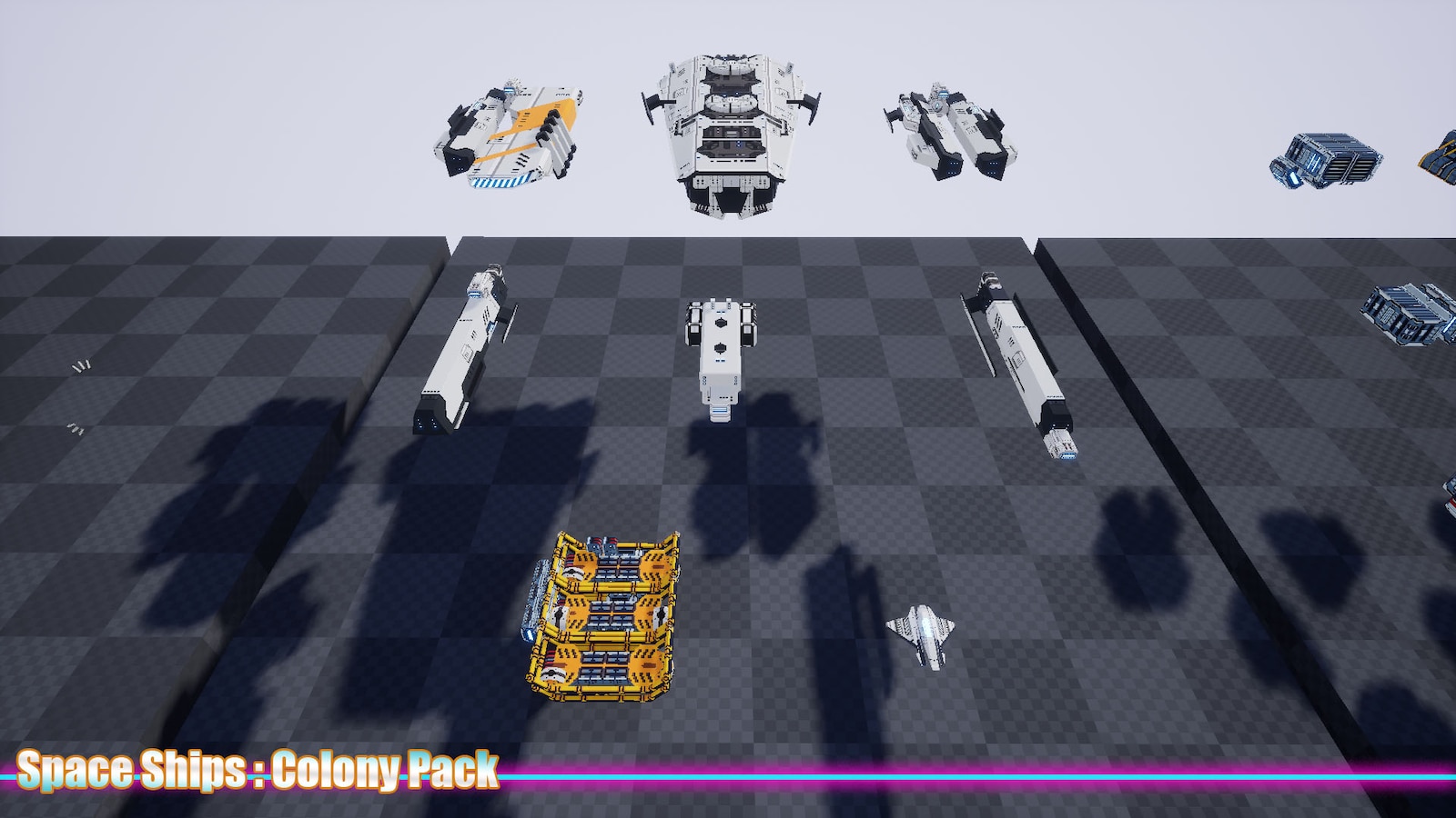 3D Pixel Art Spaceships : Colony in Props - UE Marketplace