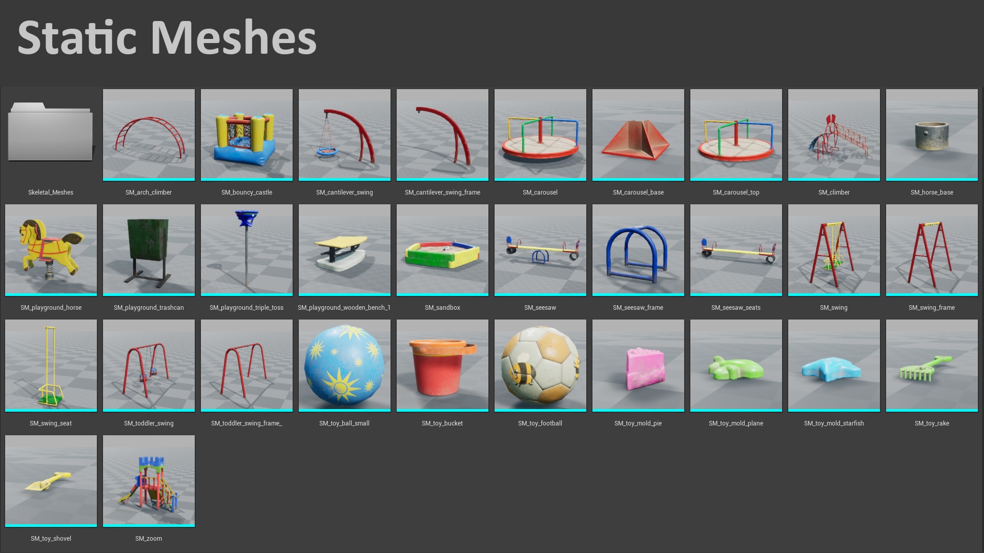Playground Pack 1 in Props - UE Marketplace