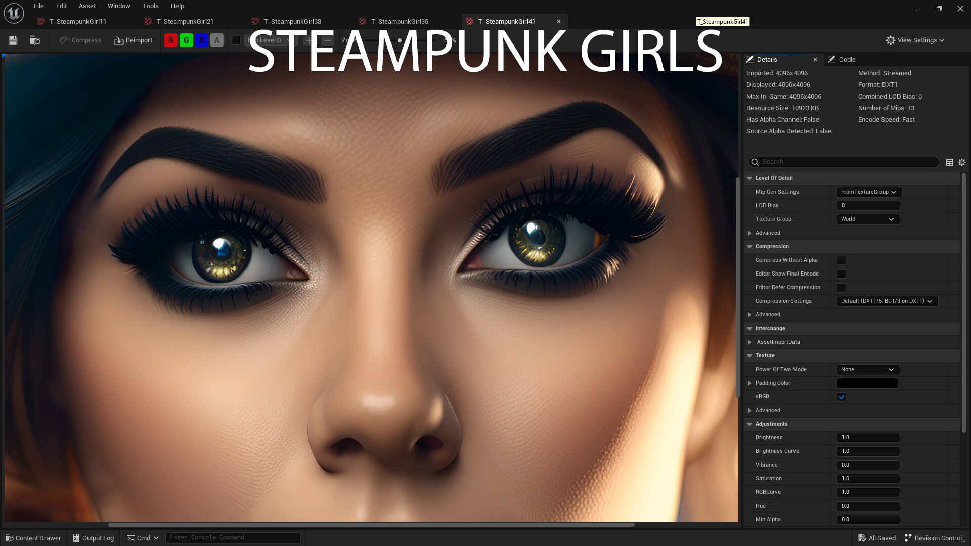Steampunk Girls in 2D Assets - UE Marketplace