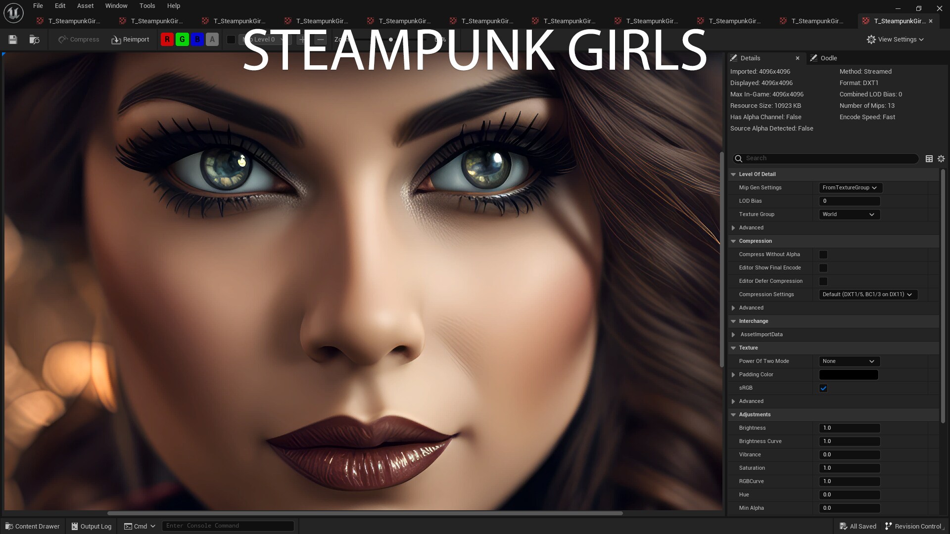 Steampunk Girls in 2D Assets - UE Marketplace