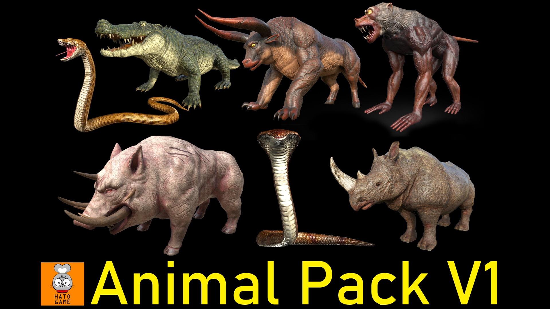 Monster : Animal Pack V1 in Characters - UE Marketplace